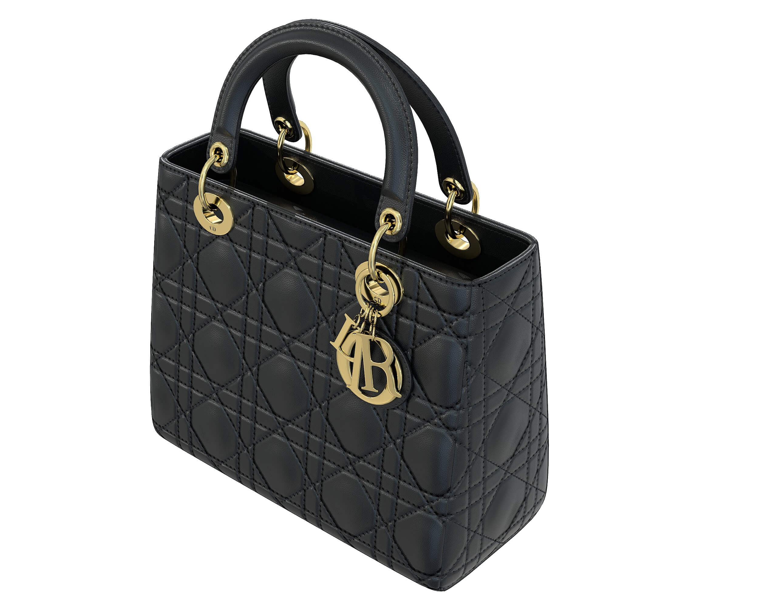 Dior Small Lady Bag Black - 3D Model by 3dmonk