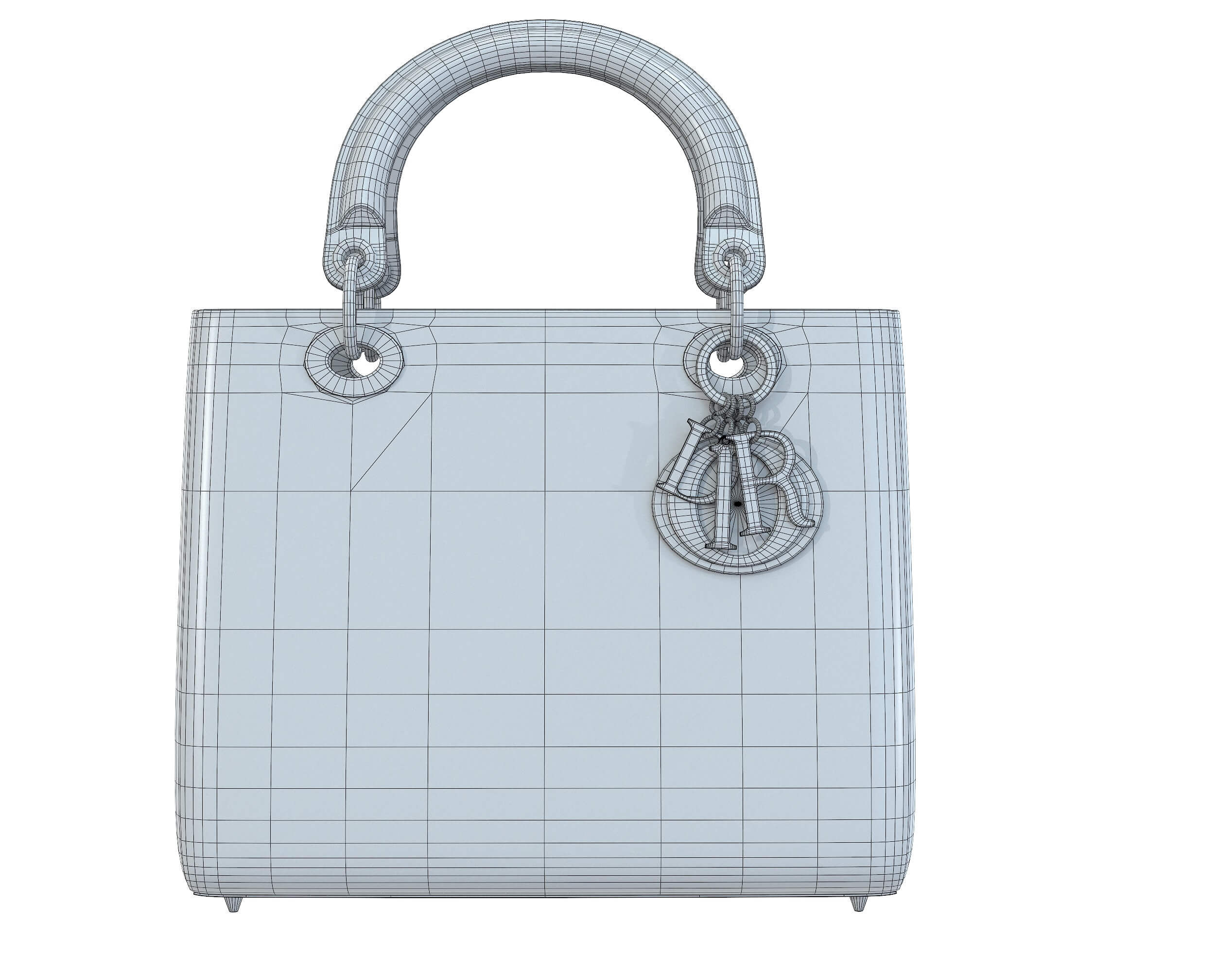 Dior Small Lady Bag Green Leather - 3D Model by 3dmonk