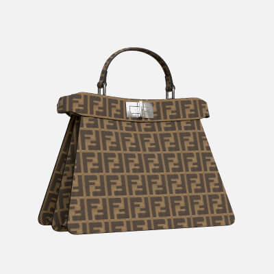Fendi Peekaboo Bag Brown Logo - 3D Model by 3dmonk