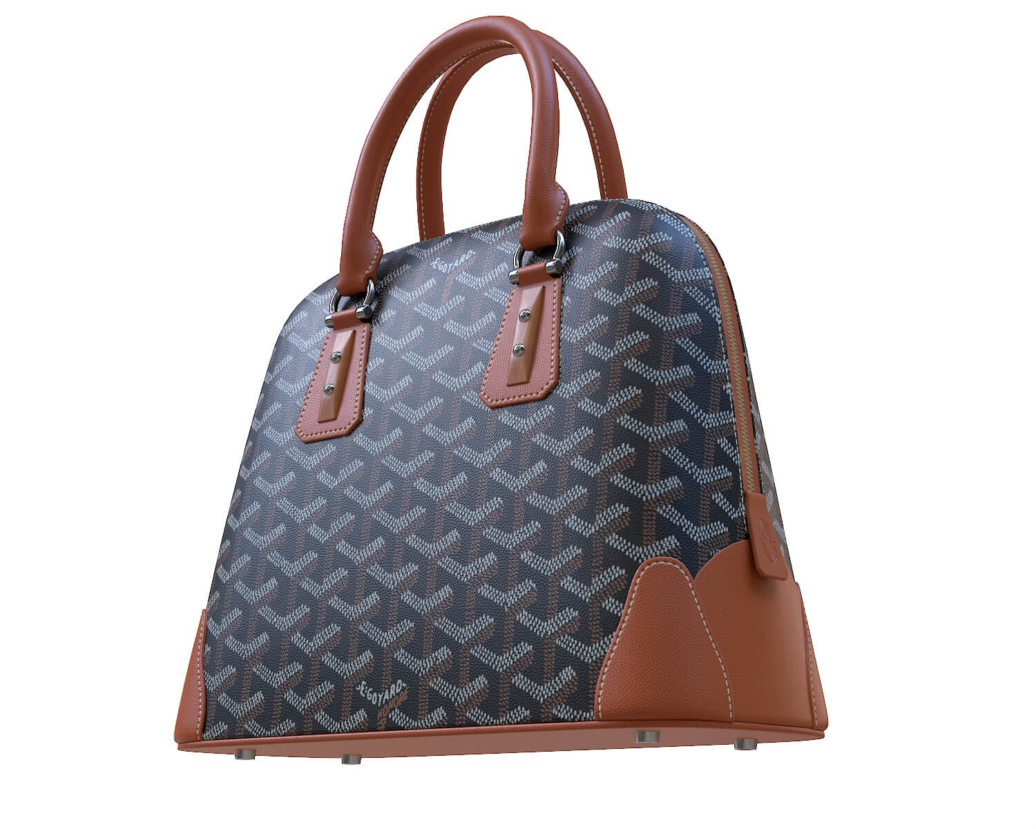 Goyard Vendome Bag Brown - 3D Model by 3dmonk