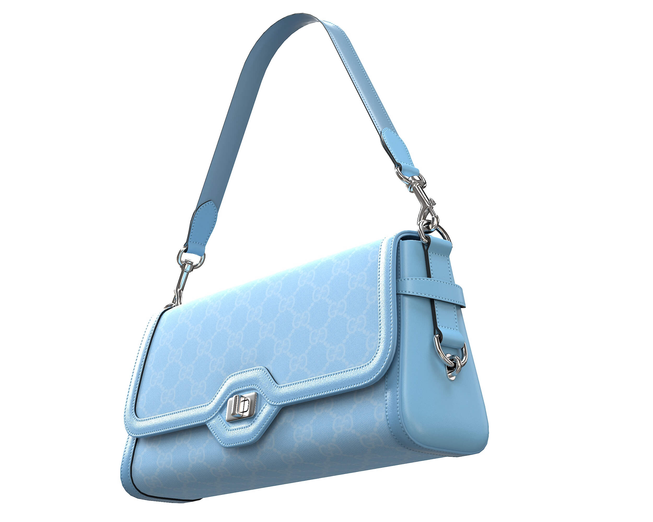 Gucci Luce Bag Blue - 3D Model by 3dmonk