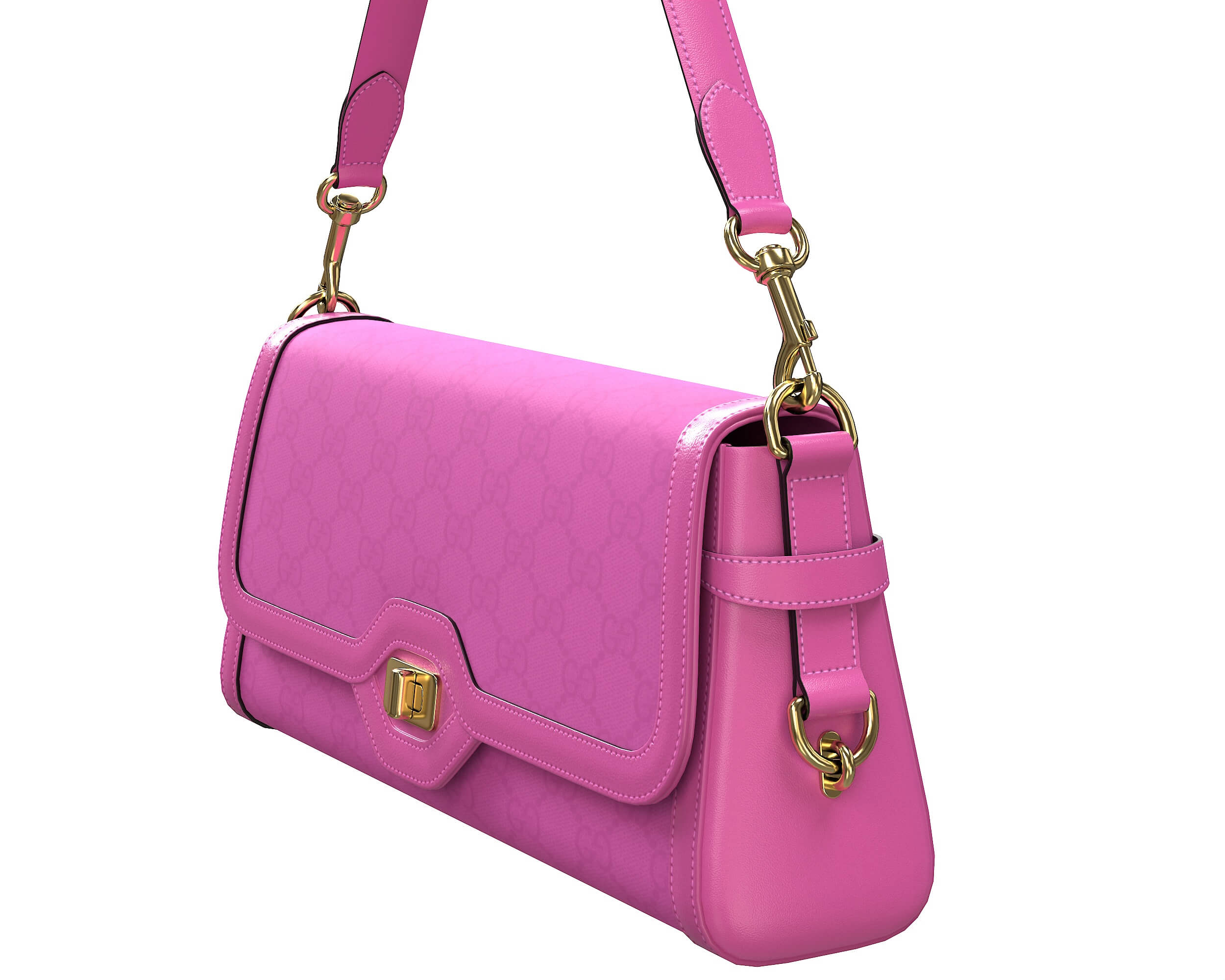 Gucci Luce Bag Pink - 3D Model by 3dmonk
