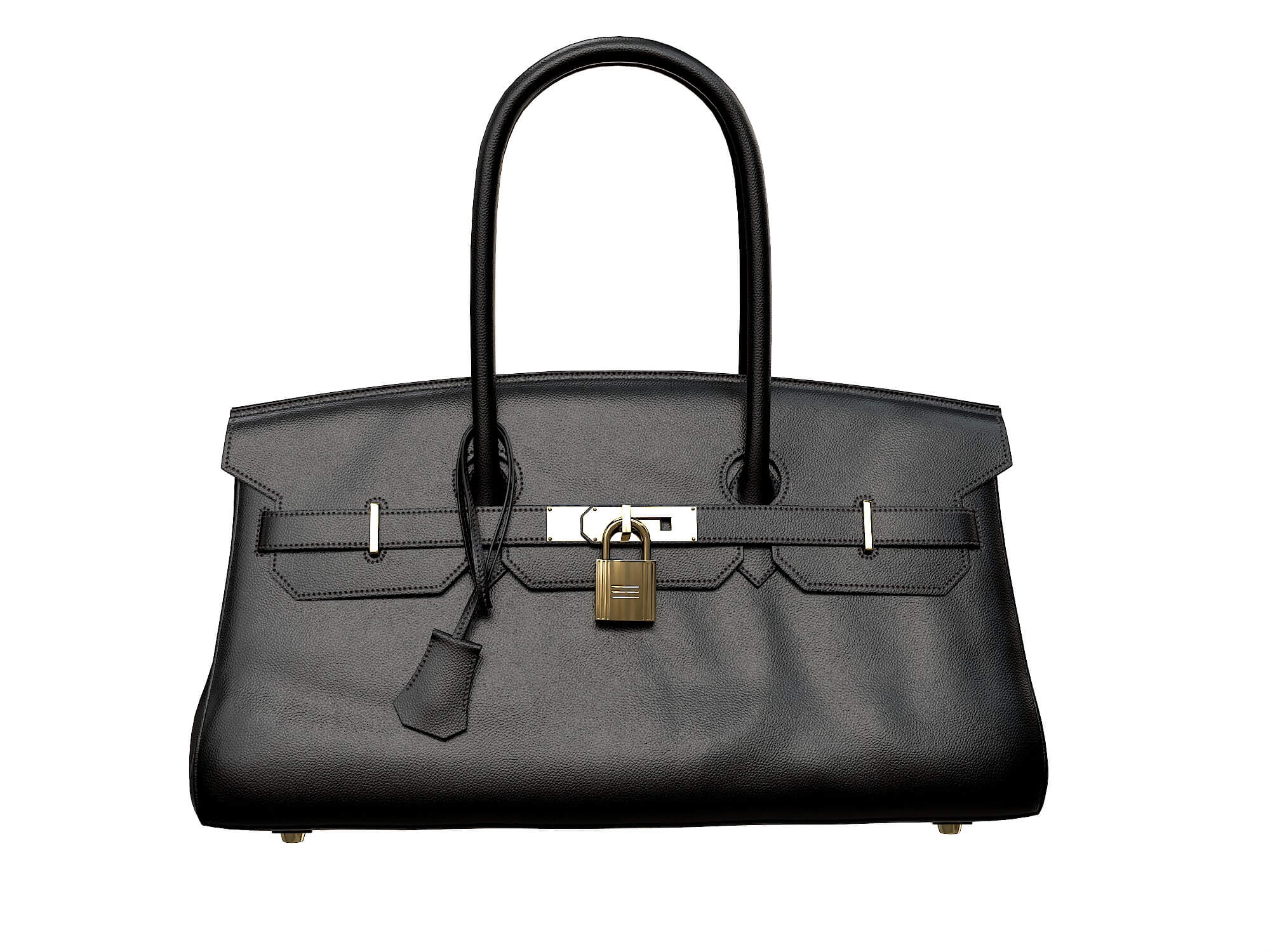 Hermes Birkin Bag 42 Black Leather - 3D Model by 3dmonk