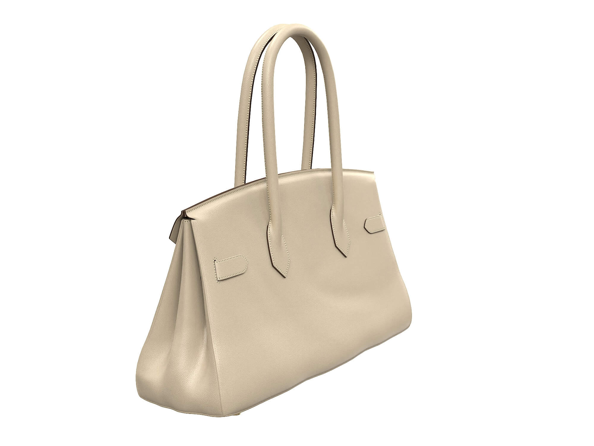 Hermes Birkin Bag 42 Cream - 3D Model by 3dmonk