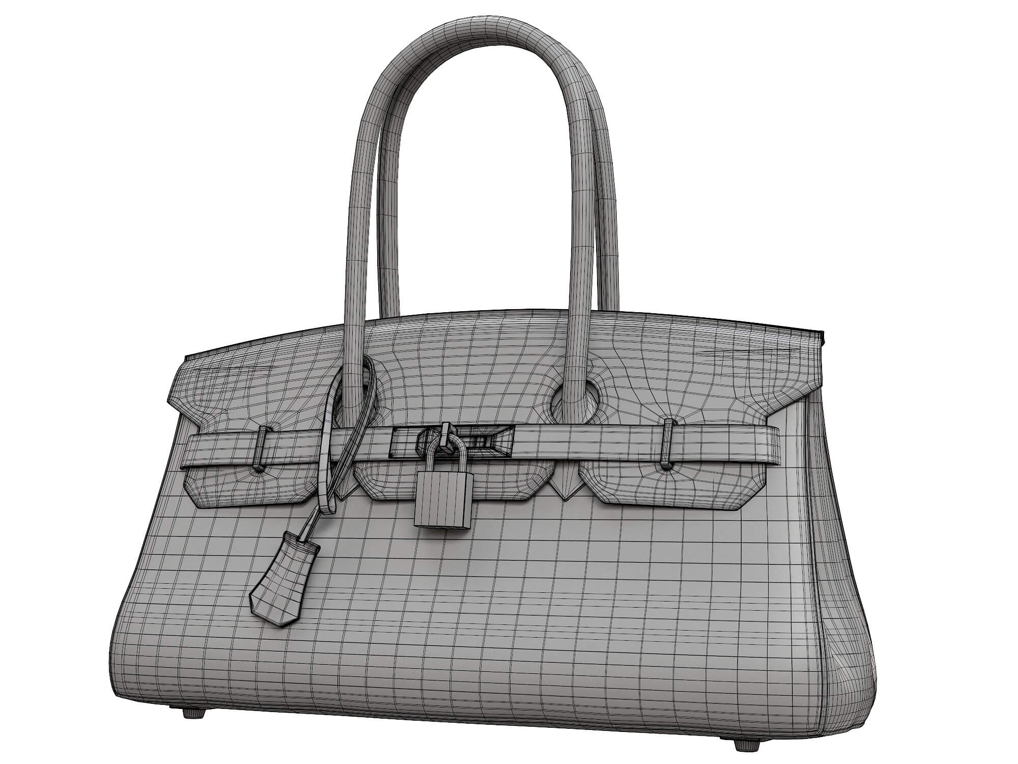 Hermes Birkin Bag 42 Orange - 3D Model by 3dmonk