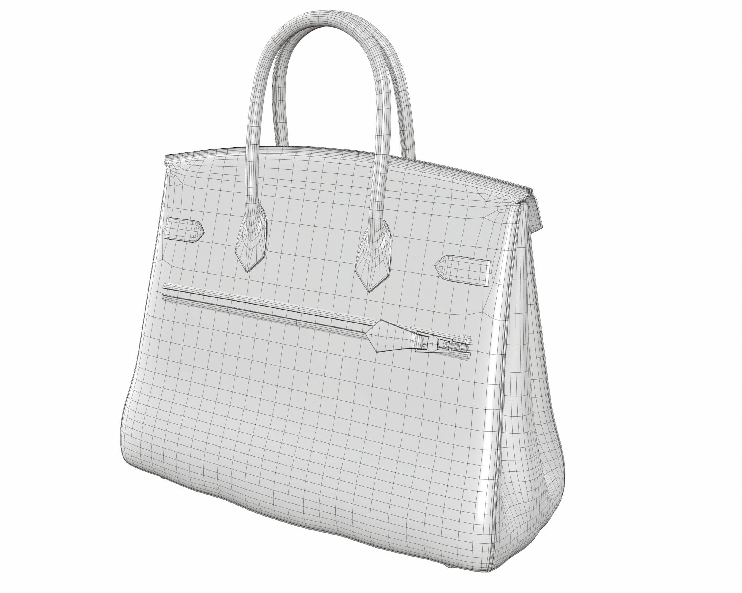 Hermes Birkin Rock Bag Orange - 3D Model by 3dmonk