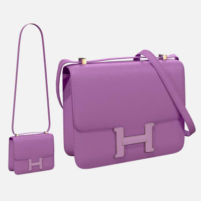 Hermes Constance Bag Purple Velvet - 3D Model by 3dmonk
