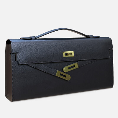 Hermes Kelly Cut Clutch Bag Black Leather - 3D Model by 3dmonk