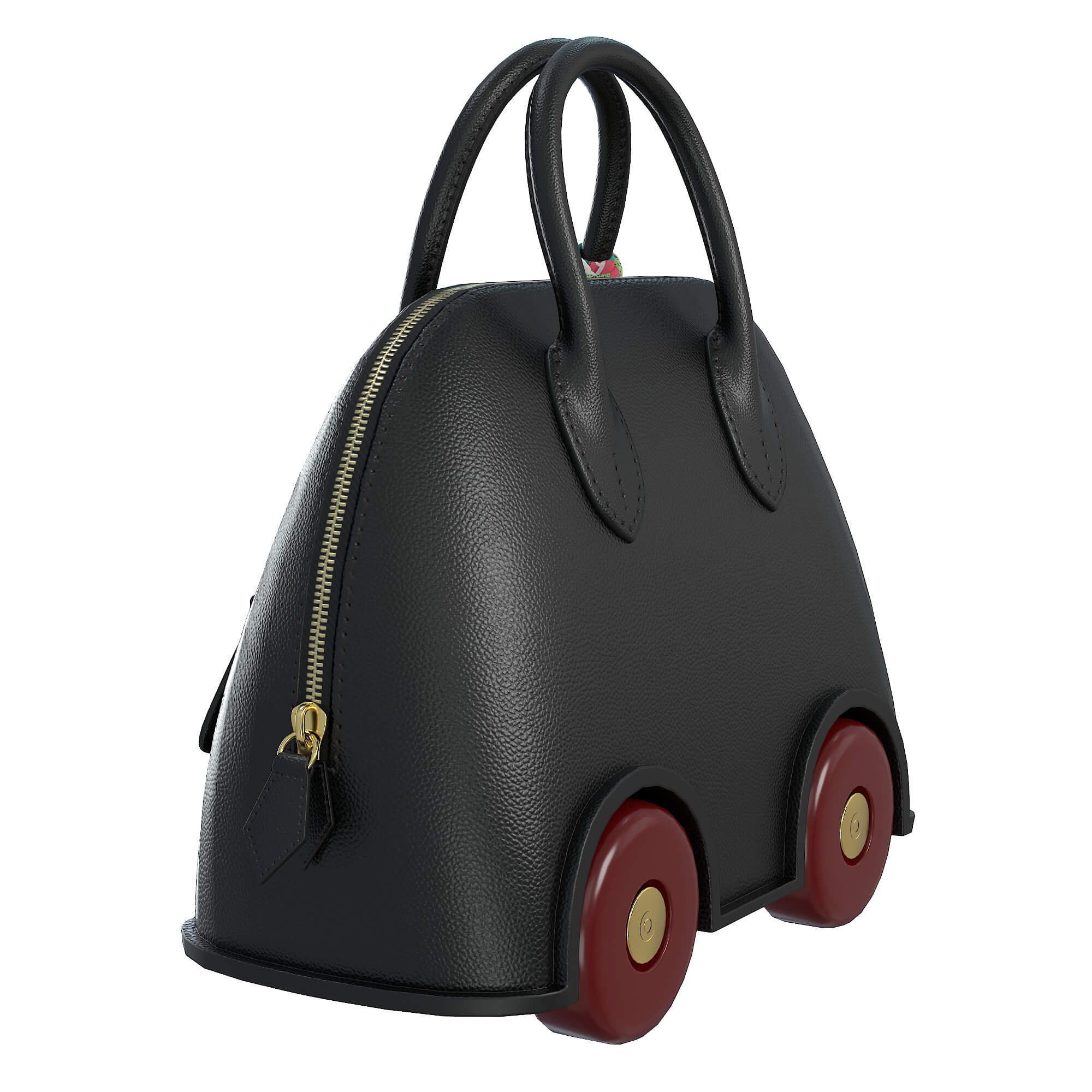 Hermes Mini Bolide Bag on Wheels Black - 3D Model by 3dmonk
