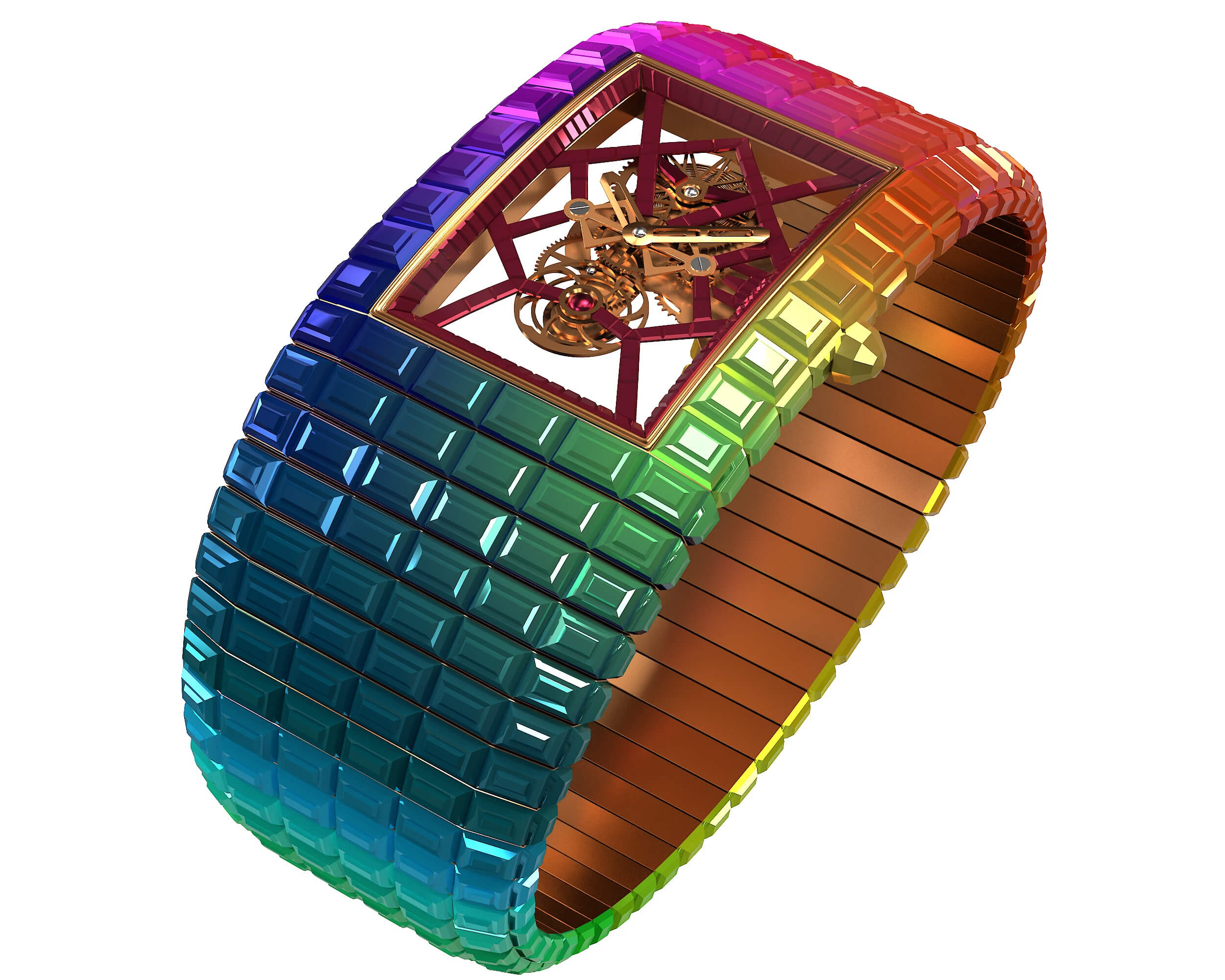 Jacob&Co Billionaire III Emerald - 3D Model by 3dmonk