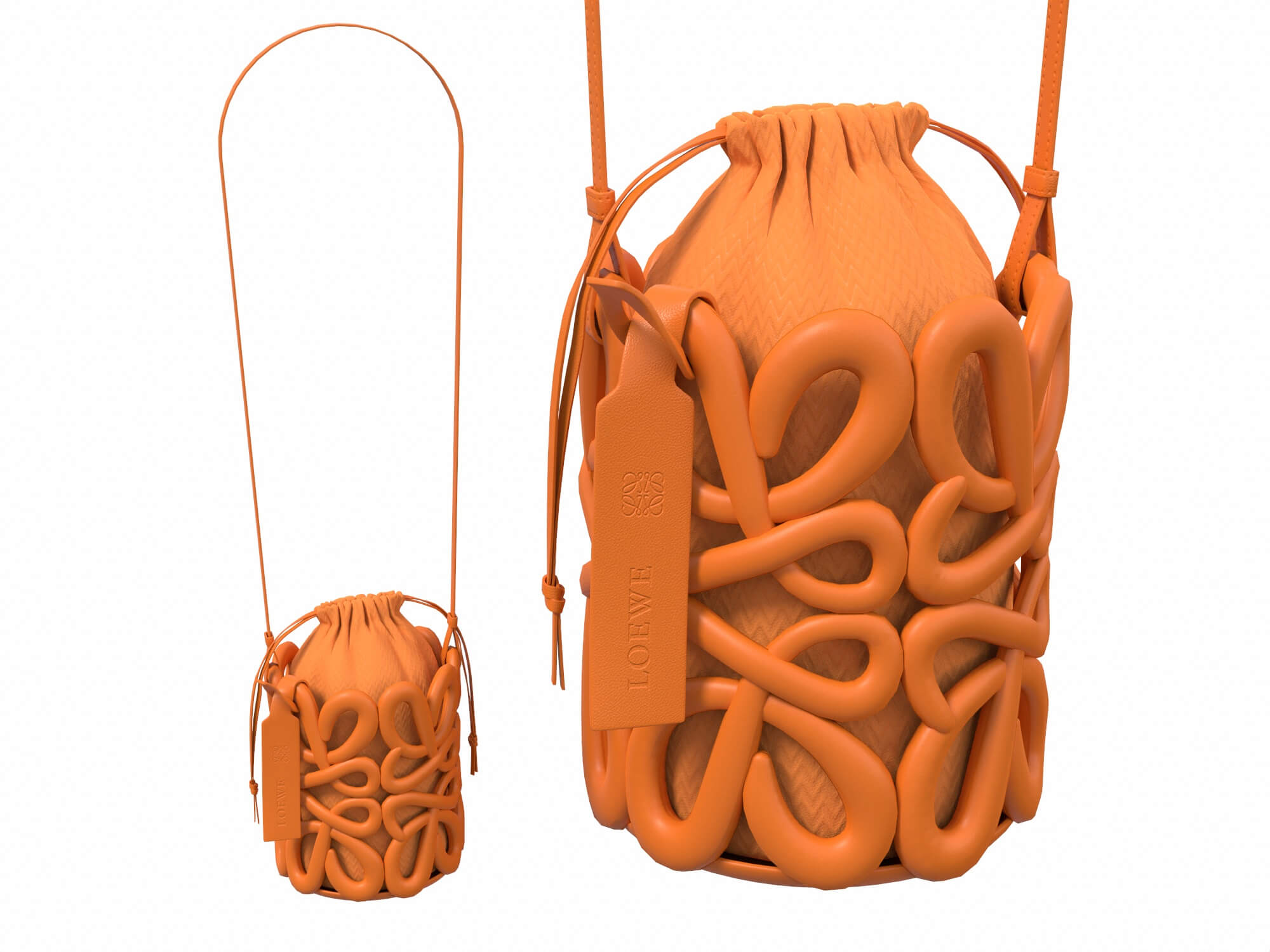 LOEWE Anagram Inflated Pocket Foam Rubber Shoulder Bag - 3D Model by 3dmonk