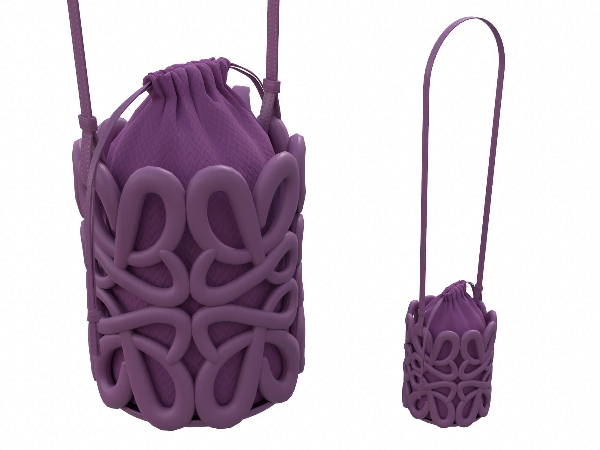 LOEWE Anagram Inflated Pocket Foam Rubber Shoulder Bag - 3D Model by 3dmonk