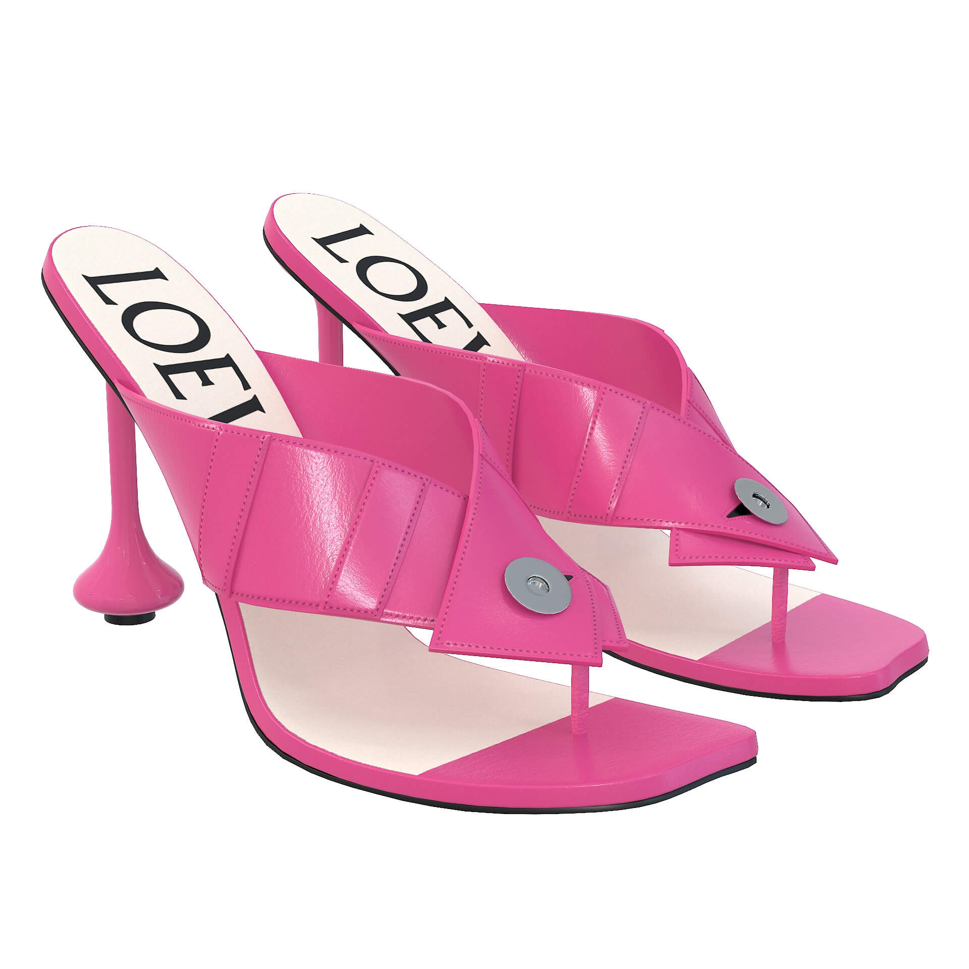 LOEWE Heel Sandal in Lambskin - 3D Model by 3dmonk