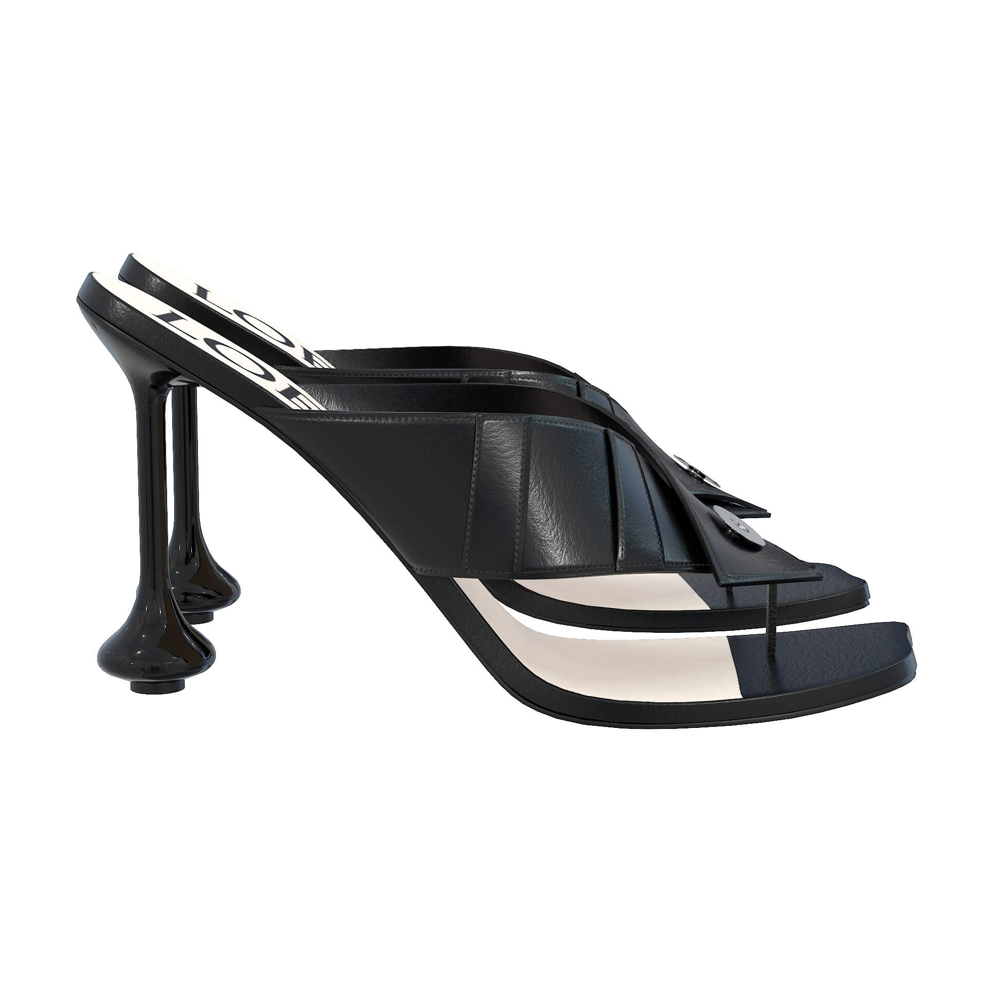 LOEWE Heel Sandal in Lambskin - 3D Model by 3dmonk