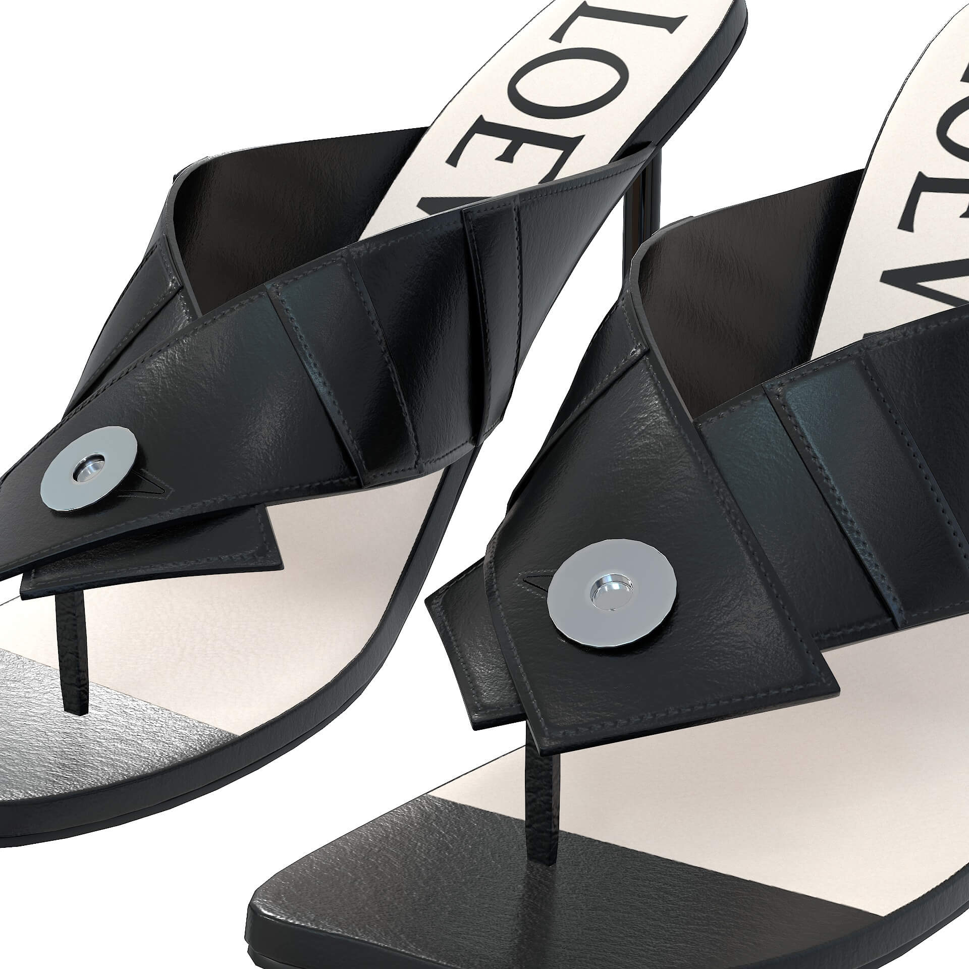 LOEWE Heel Sandal in Lambskin - 3D Model by 3dmonk