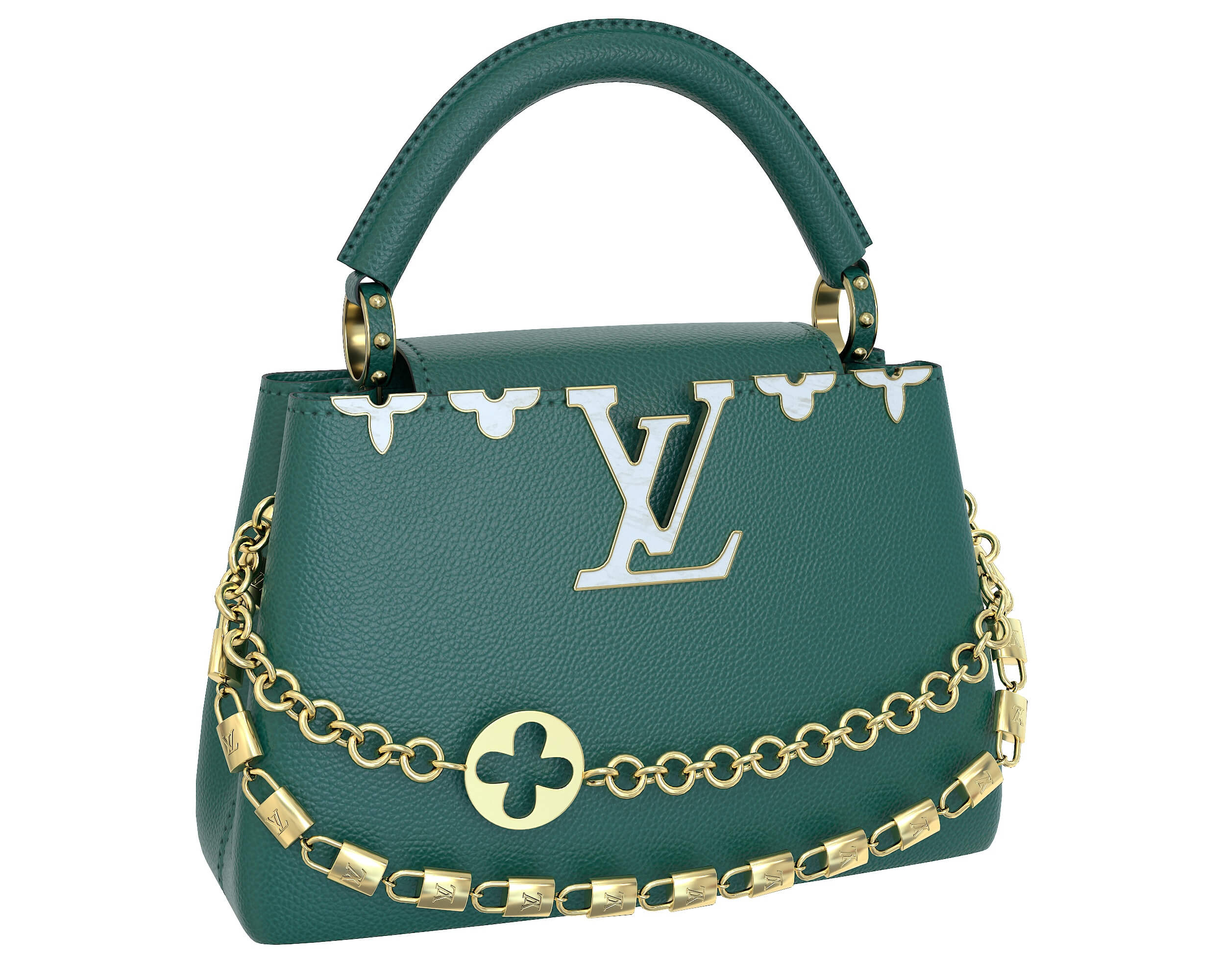 Louis Vuitton Capucines Mini Bag Green - 3D Model by 3dmonk