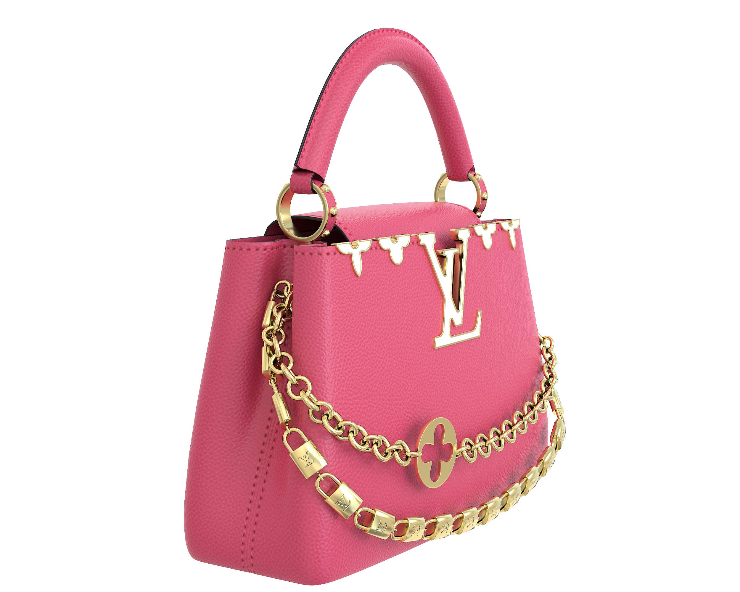 Louis Vuitton Capucines Mini Bag Pink - 3D Model by 3dmonk