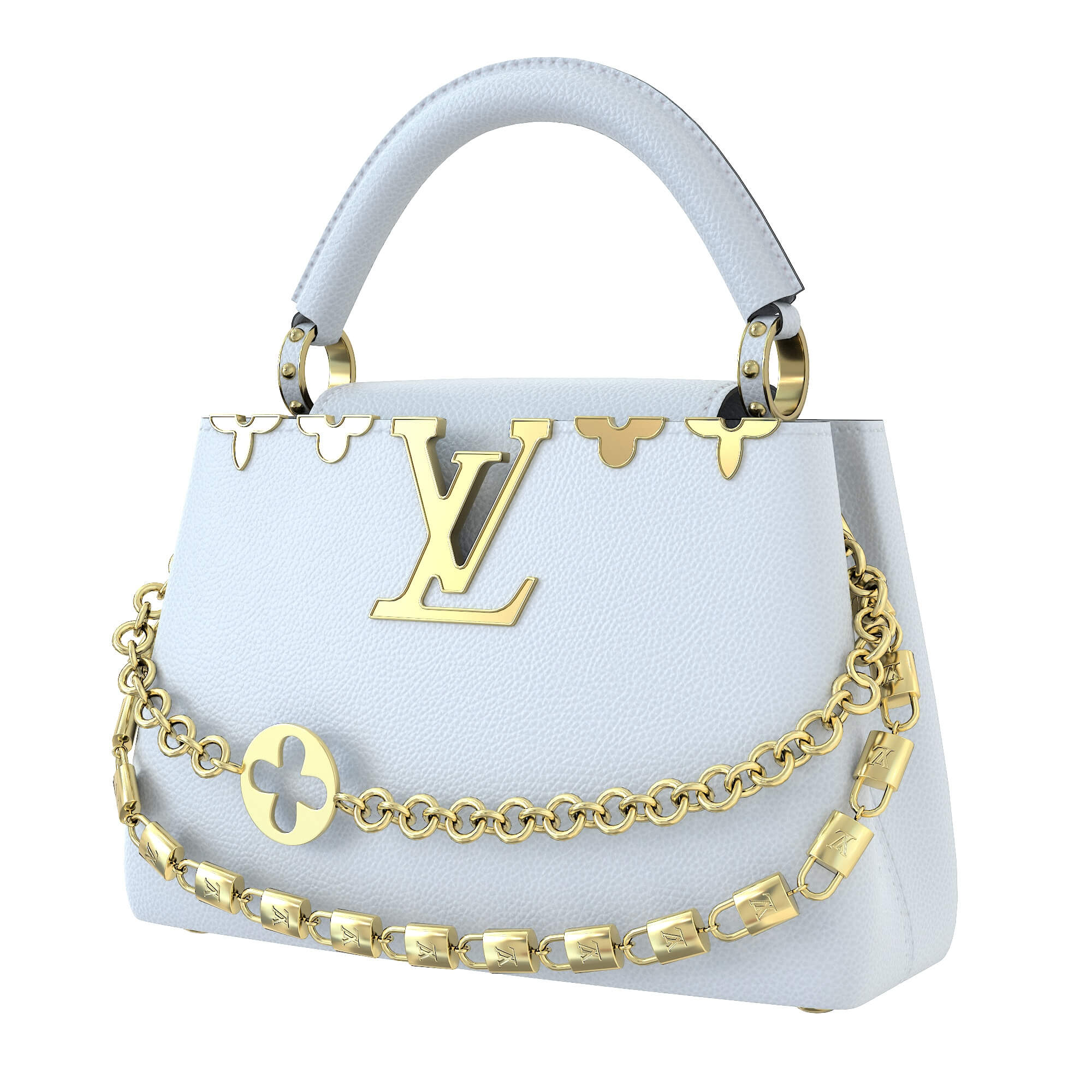Louis Vuitton Capucines Mini Bag White - 3D Model by 3dmonk