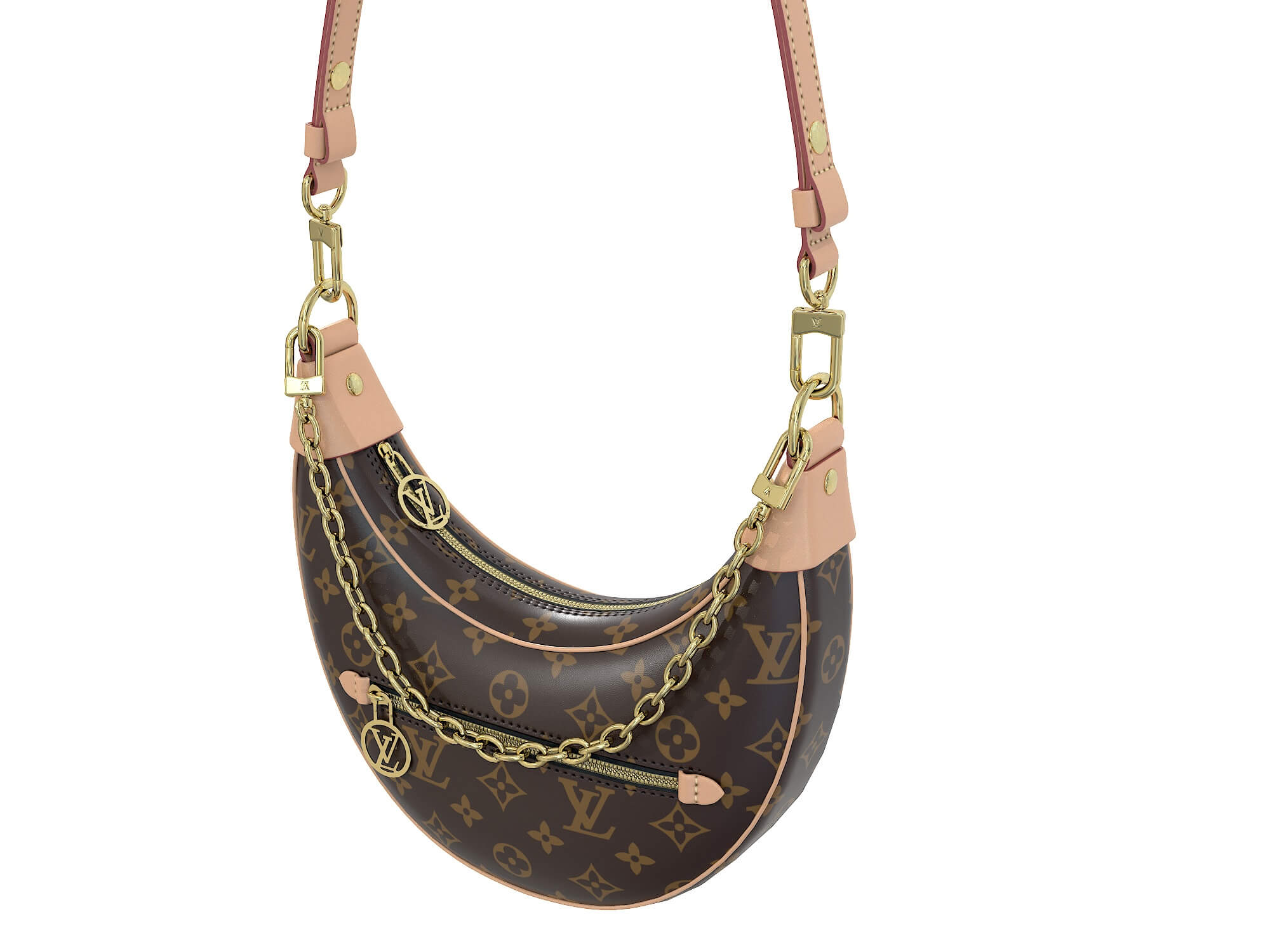 Louis Vuitton Loop Baguette Bag Monogram - 3D Model by 3dmonk