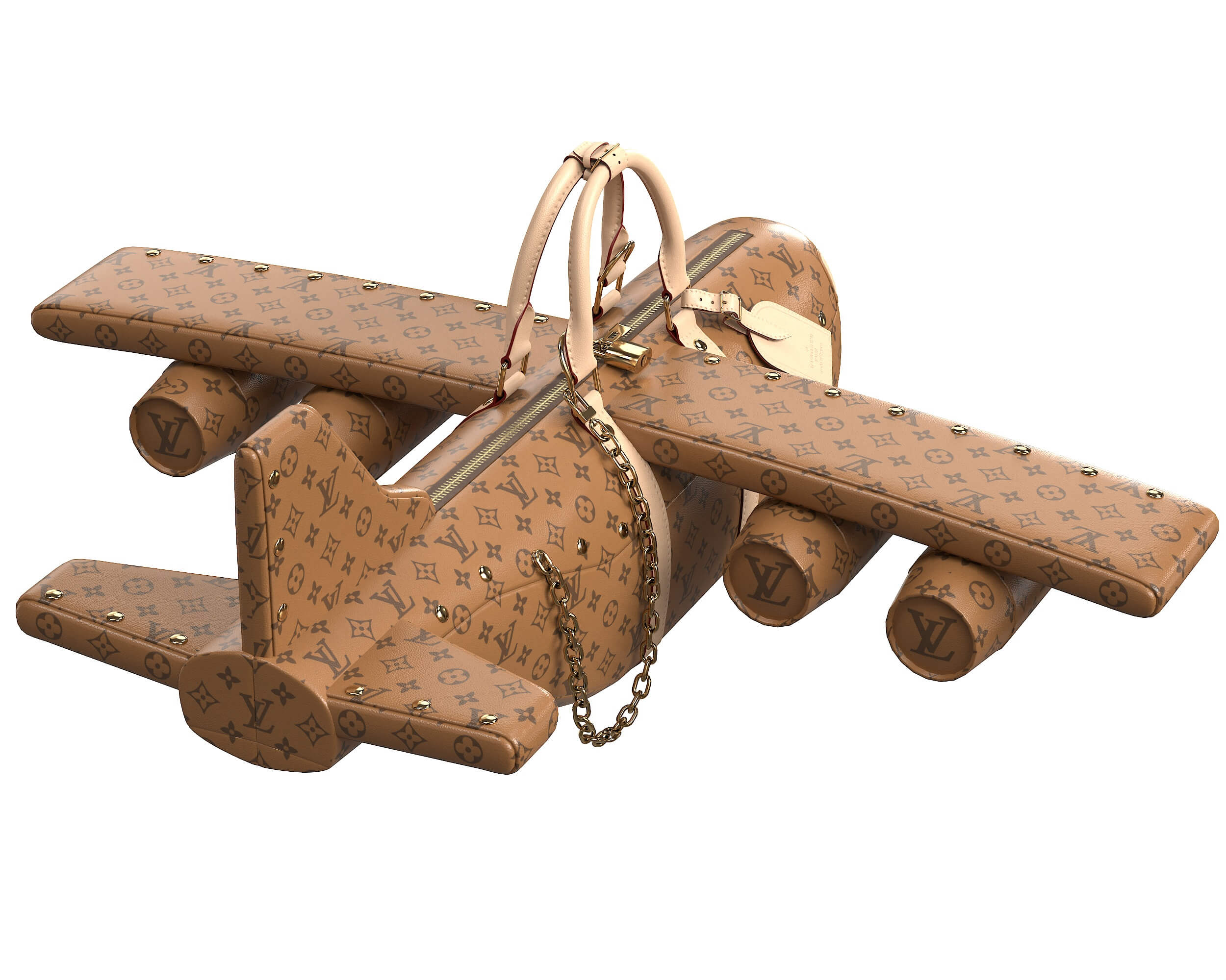 Louis Vuitton LV Airplane Bag by Virgil Abloh - 3D Model by 3dmonk