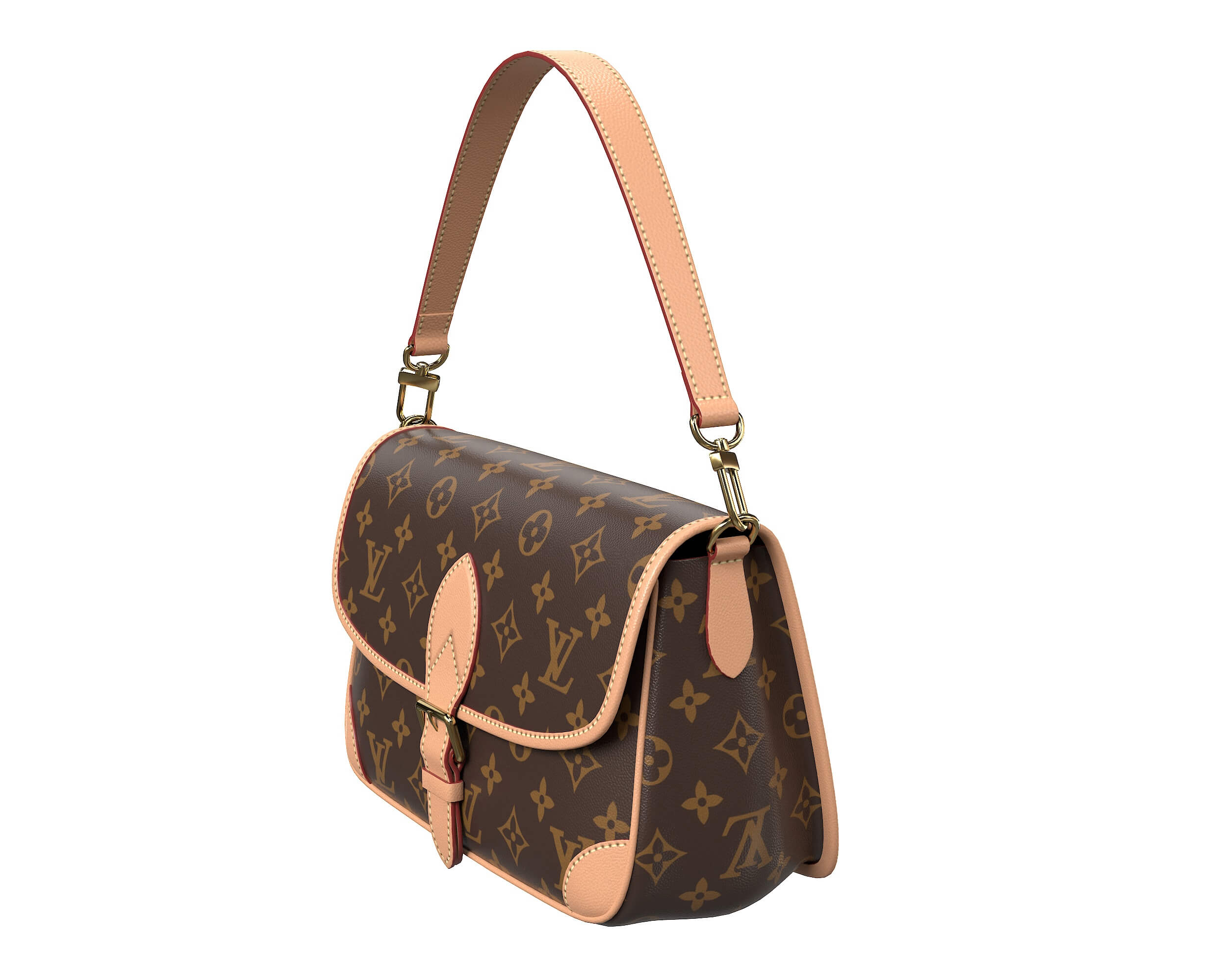 Louis Vuitton LV Diane Bag Brown Monogram - 3D Model by 3dmonk
