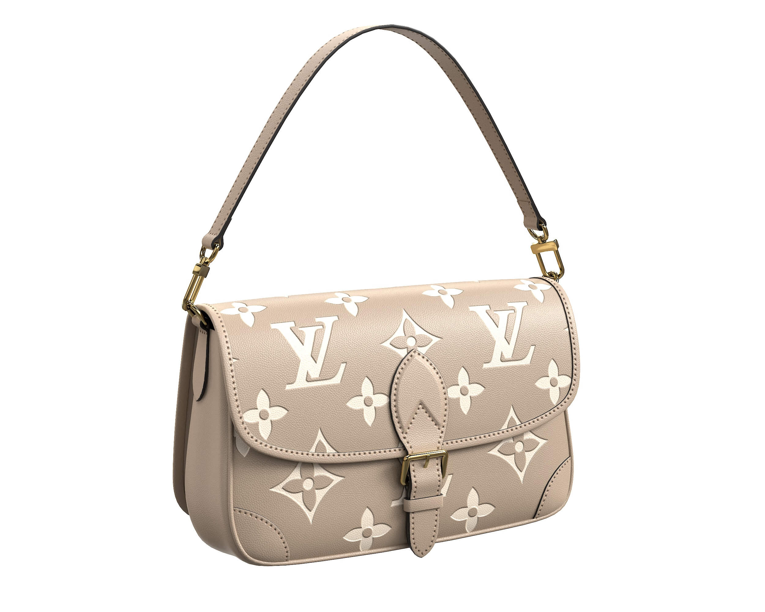 Louis Vuitton LV Diane Bag Cream - 3D Model by 3dmonk