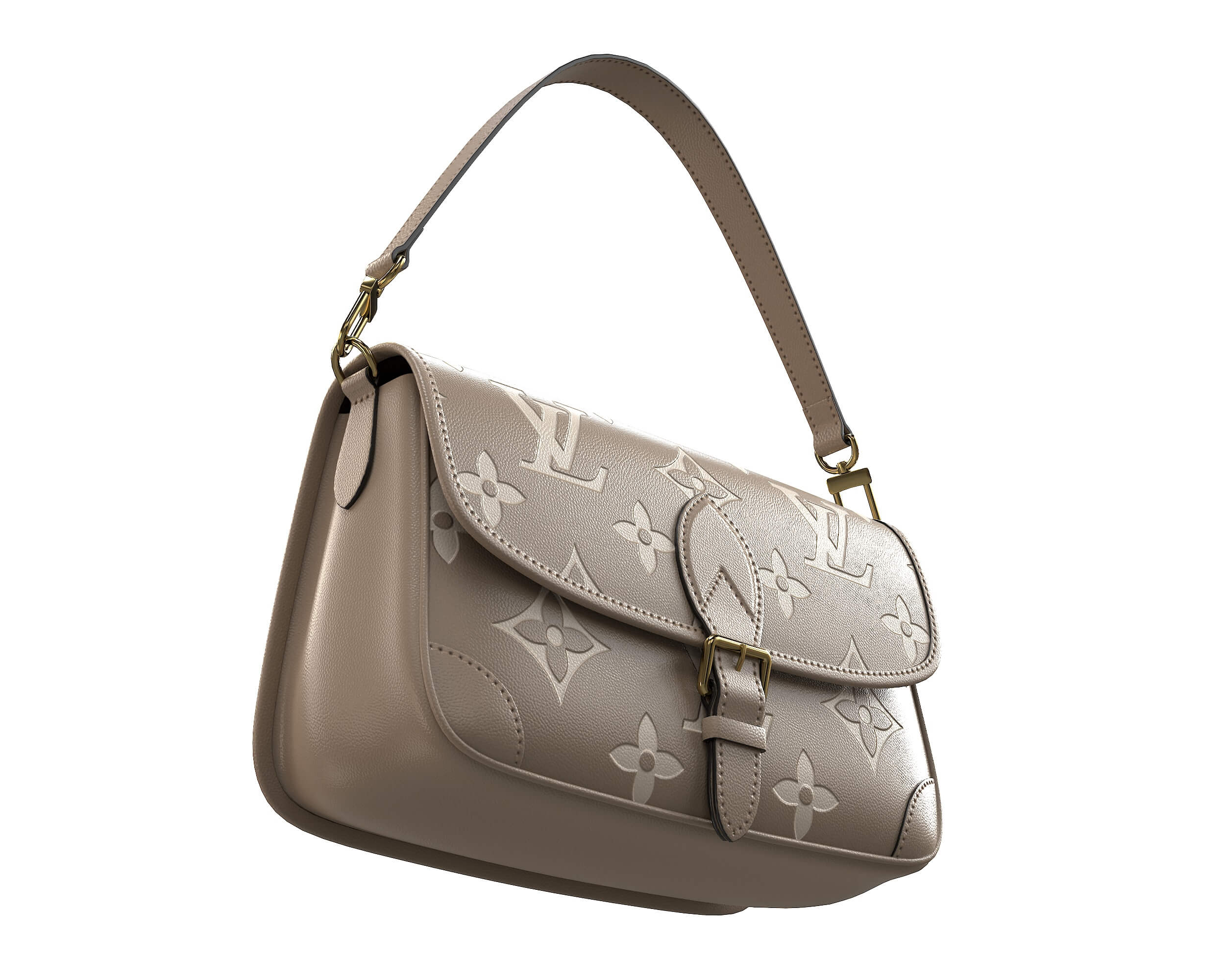 Louis Vuitton LV Diane Bag Cream - 3D Model by 3dmonk