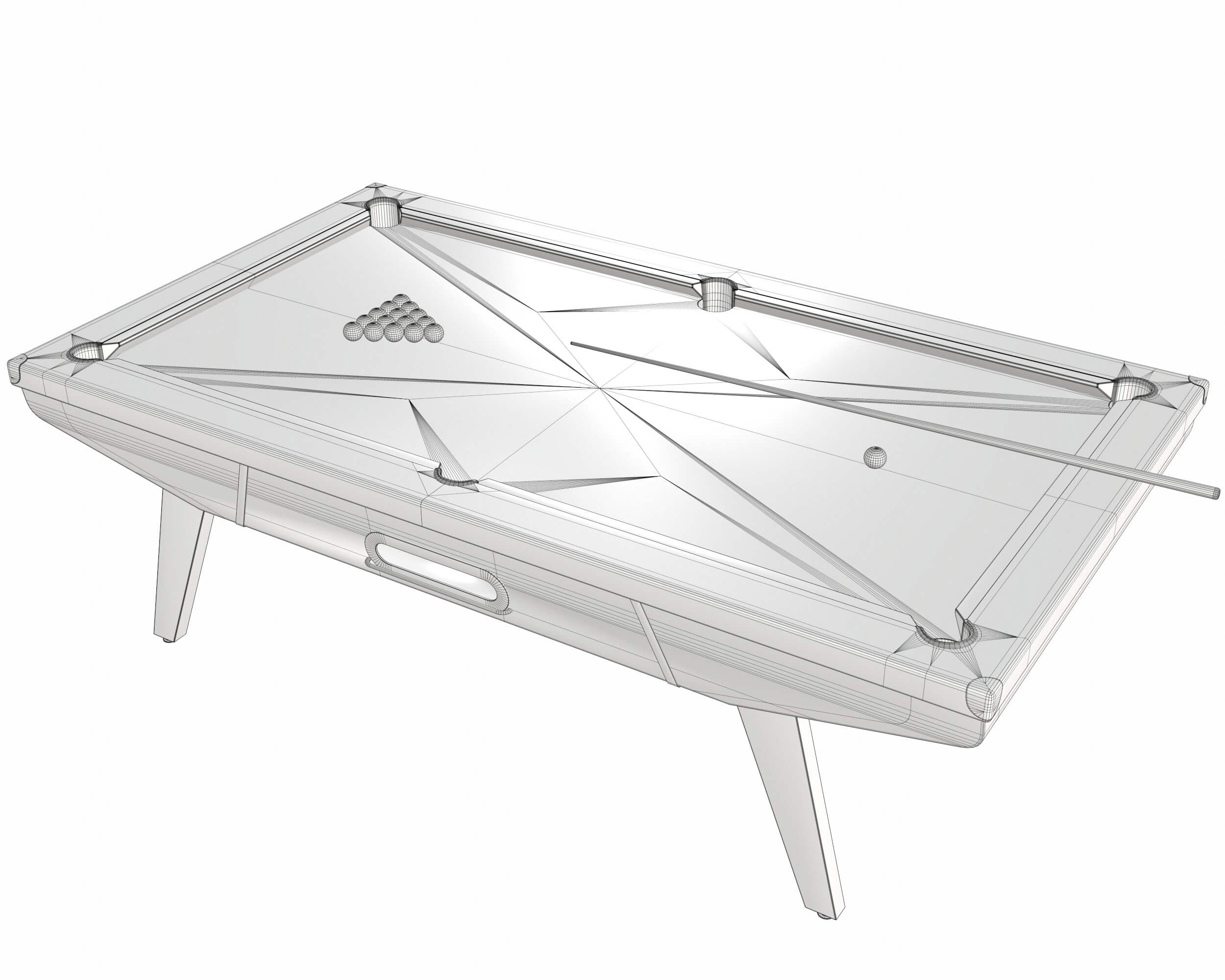 Louis Vuitton LV Pool Billiard Leather GM Table - 3D Model by 3dmonk