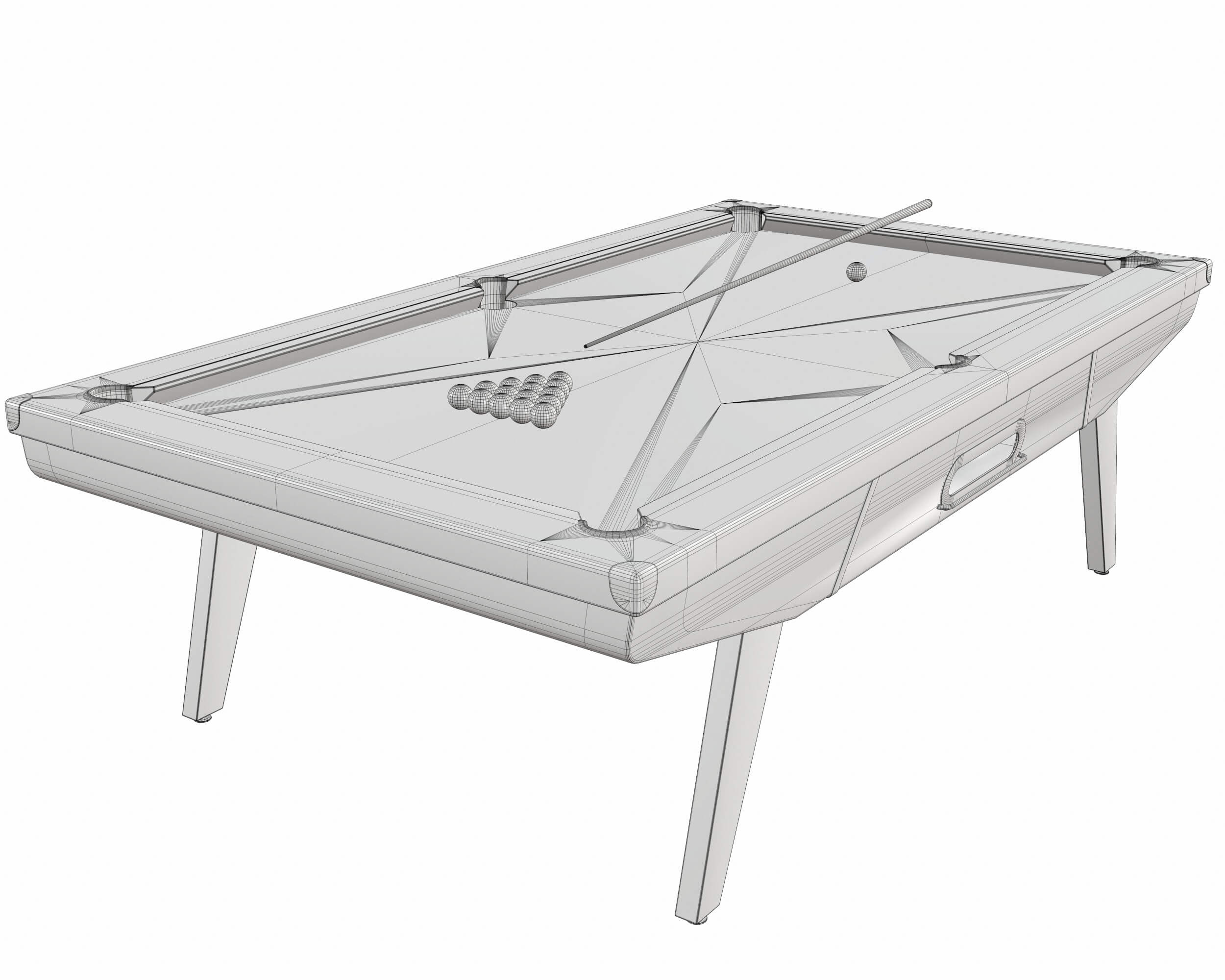 Louis Vuitton LV Pool Billiard Leather GM Table - 3D Model by 3dmonk