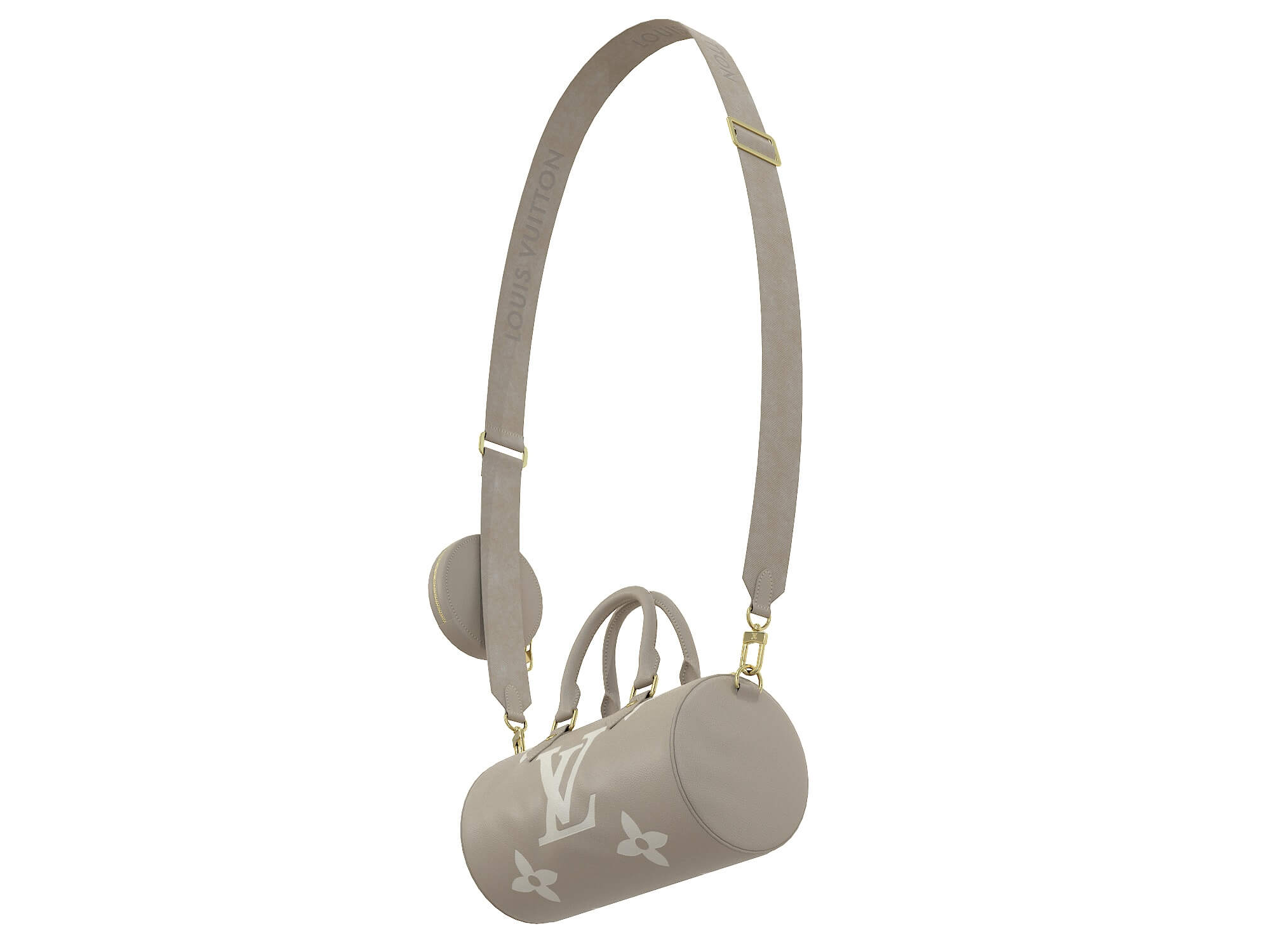 Louis Vuitton Papillon BB Bag Beige - 3D Model by 3dmonk