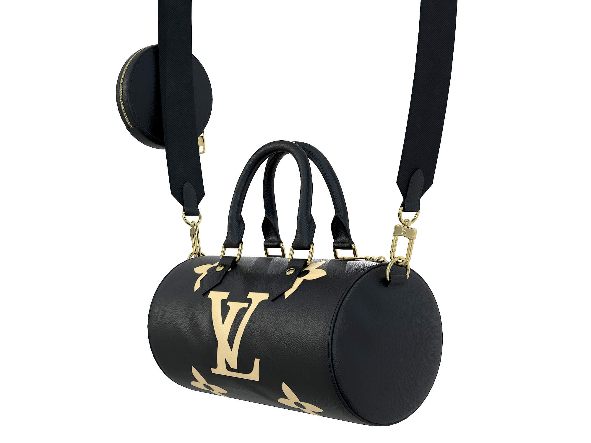 Louis Vuitton Papillon BB Bag Black - 3D Model by 3dmonk