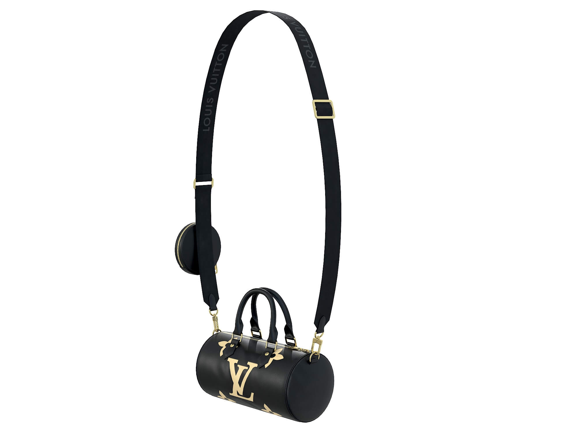 Louis Vuitton Papillon BB Bag Black - 3D Model by 3dmonk