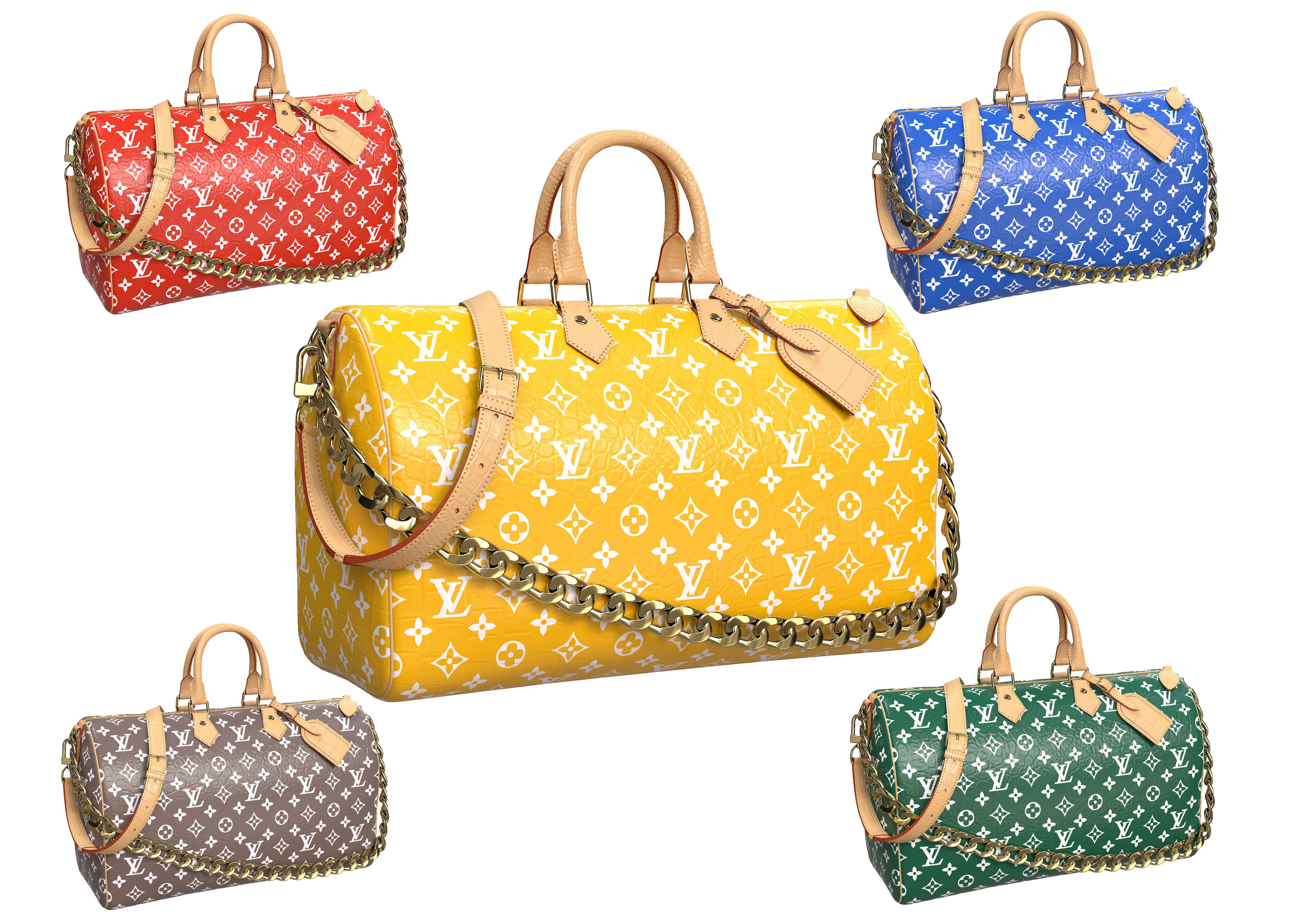 Louis Vuitton Pharrell Williams Millionaire Speedy Bag - 3D Model by 3dmonk