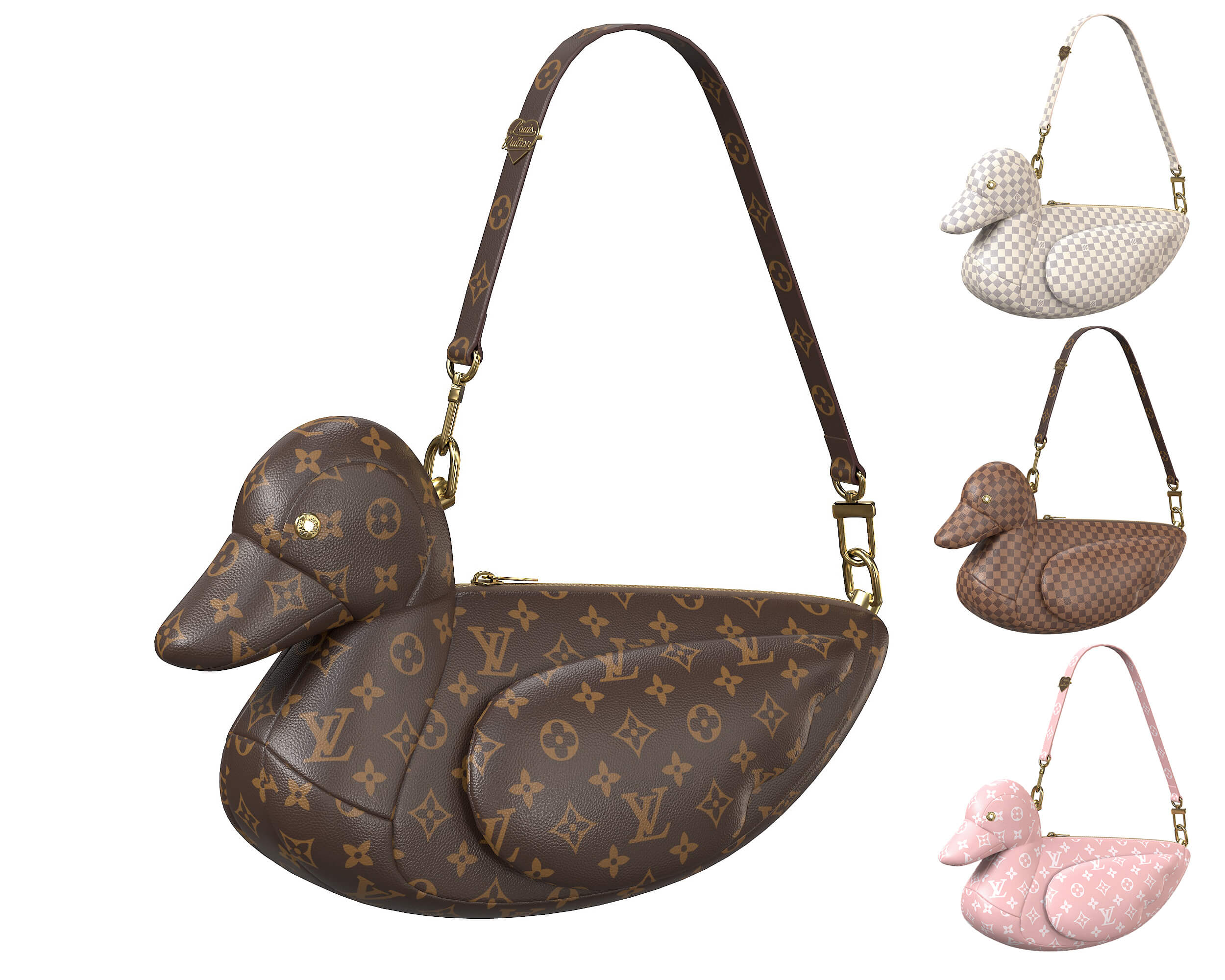Louis Vuitton X Nigo Duck Bag - 3D Model by 3dmonk