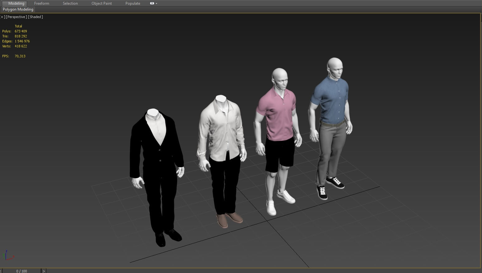 Mannequin Men Cloth Model for Shop Vol 1 by 3dmonk