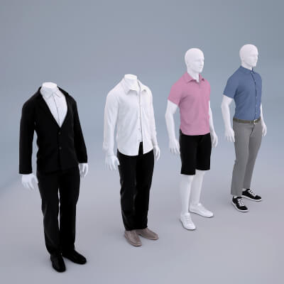 Mannequin Men Cloth Model for Shop Vol 1 by 3dmonk