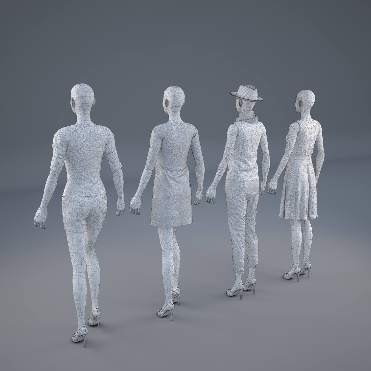 Mannequin Woman Cloth Model for Shop VOL1 by 3dmonk