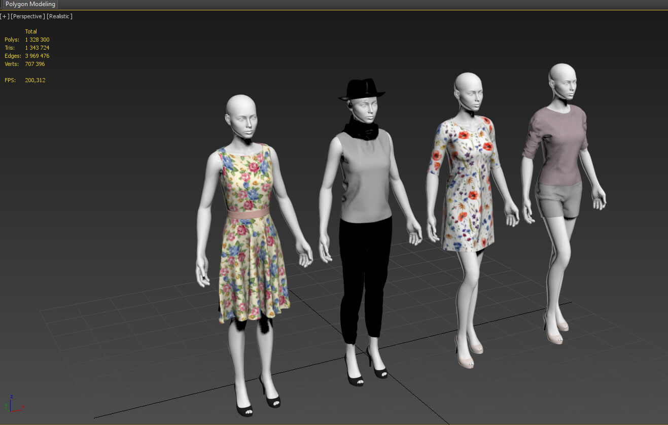 Mannequin Woman Cloth Model for Shop VOL1 by 3dmonk