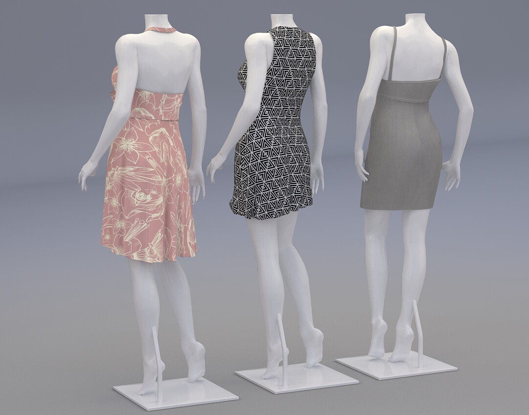 Mannequin Woman Cloth Model for Shop VOL4 by 3dmonk