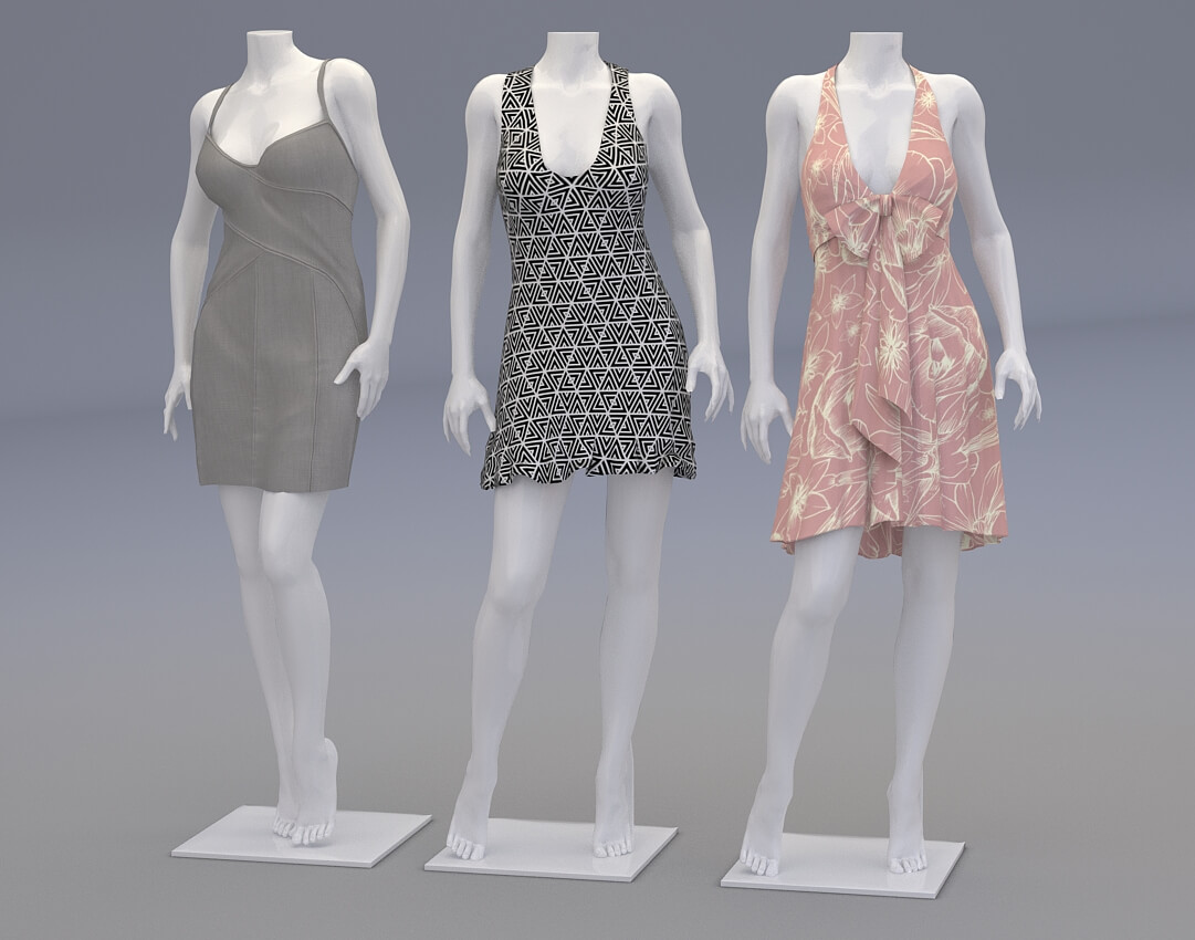 Mannequin Woman Cloth Model for Shop VOL4 by 3dmonk