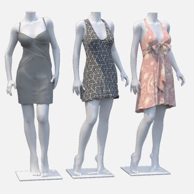 Mannequin Woman Cloth Model for Shop VOL4 by 3dmonk