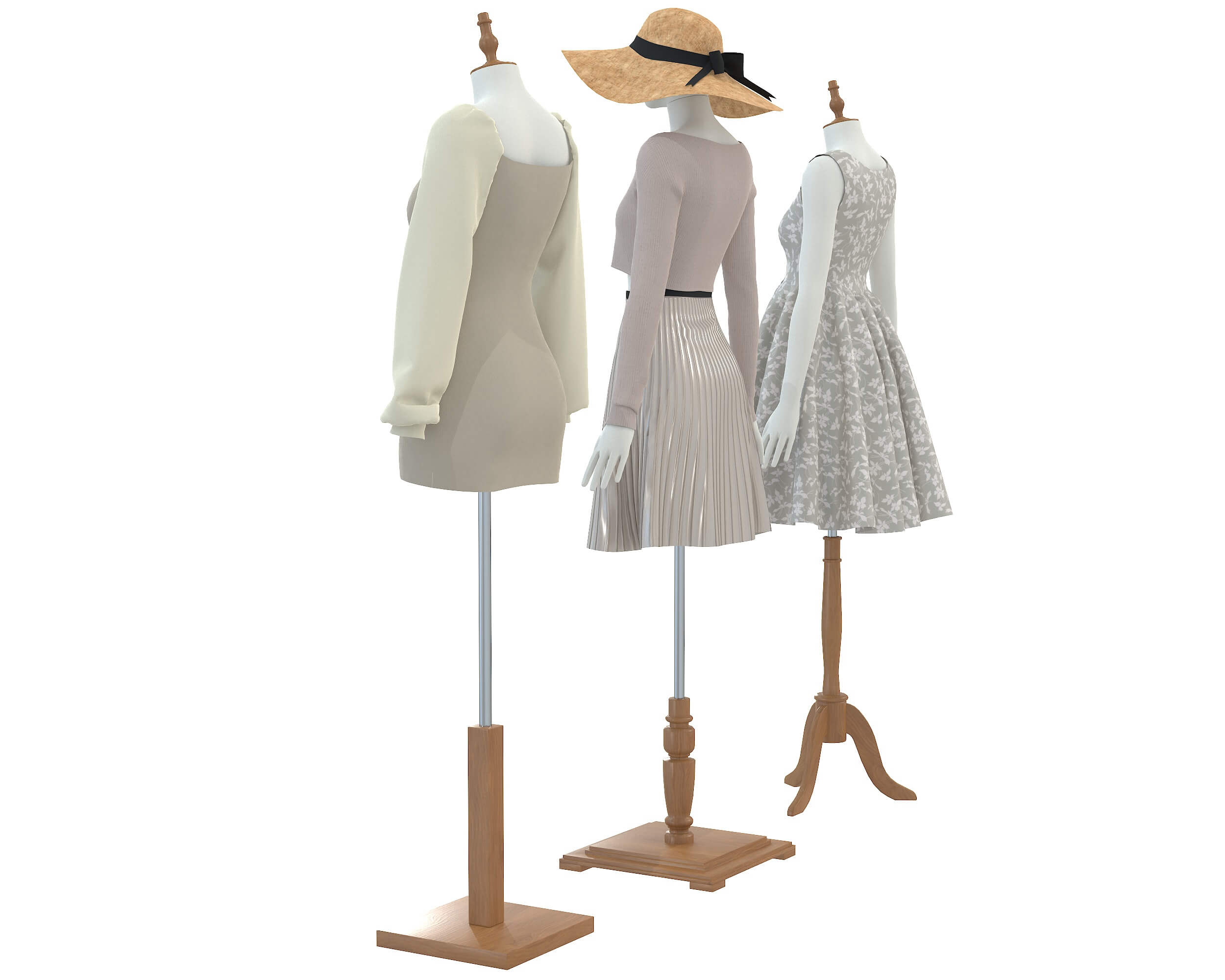 Mannequin Woman Cloth Model for Shop VOL5 by 3dmonk