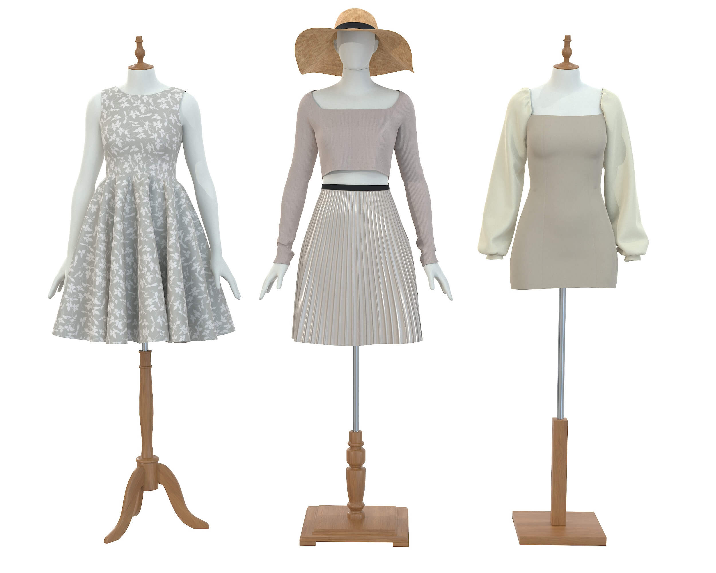 Mannequin Woman Cloth Model for Shop VOL5 by 3dmonk