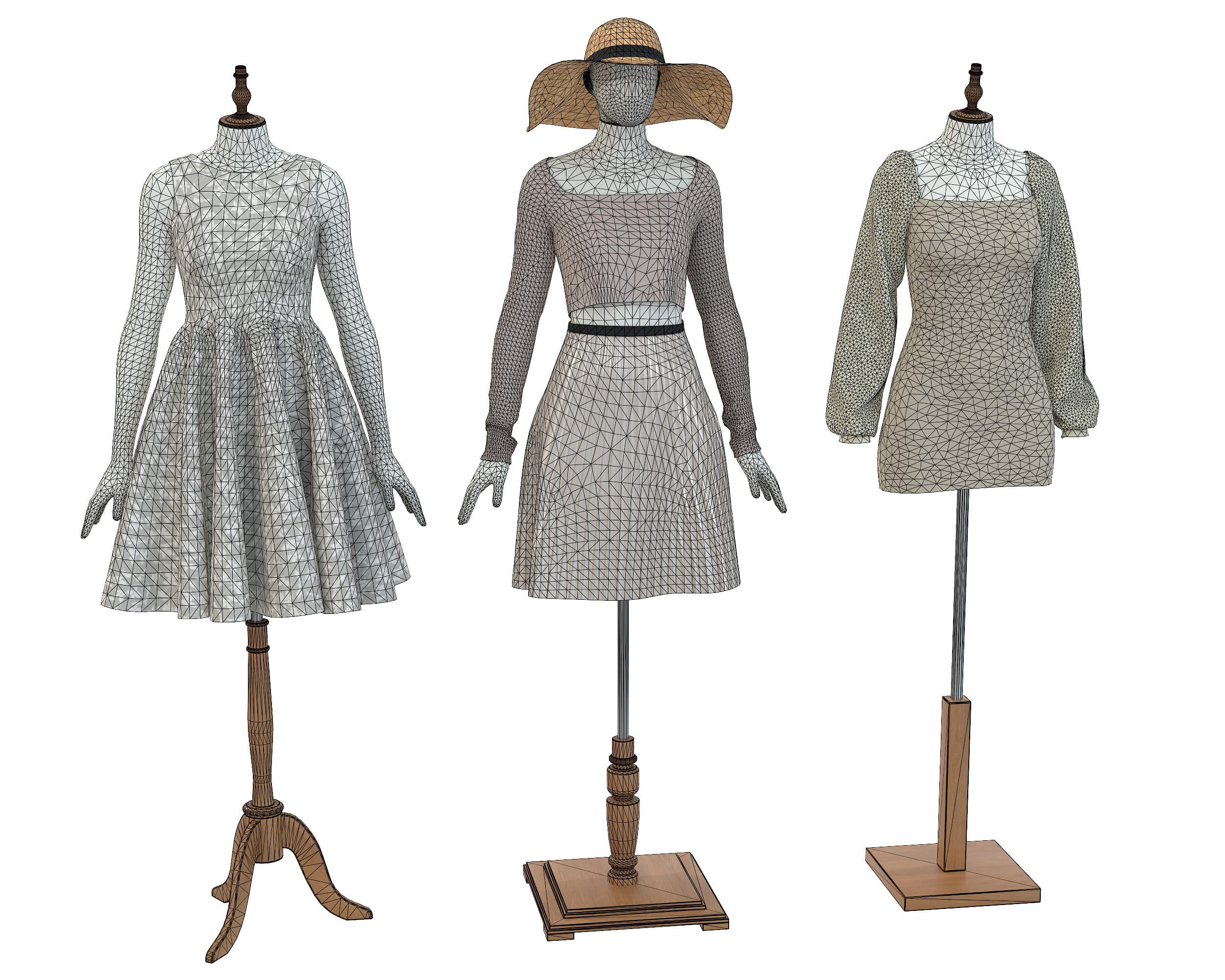 Mannequin Woman Cloth Model for Shop VOL5 by 3dmonk