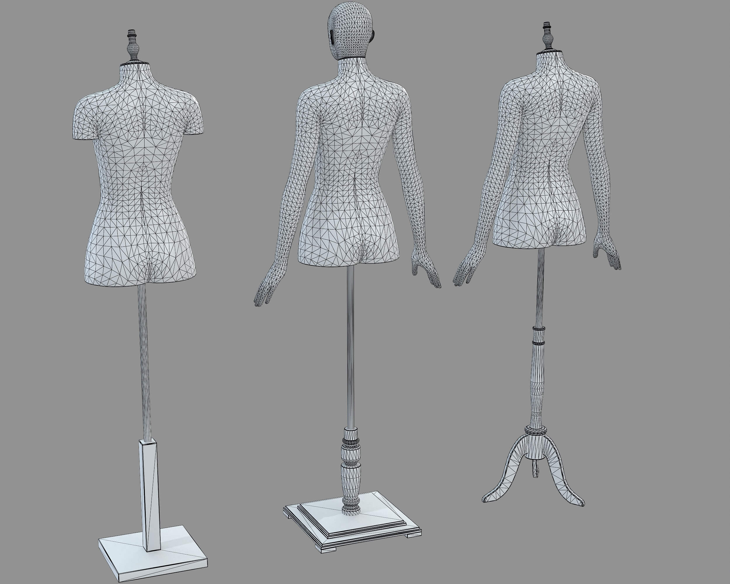 Mannequin Woman Stand Model for Shop by 3dmonk