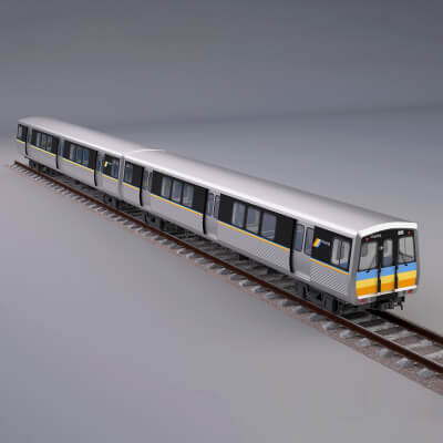Marta Rail Train - 3D Model by 3dmonk