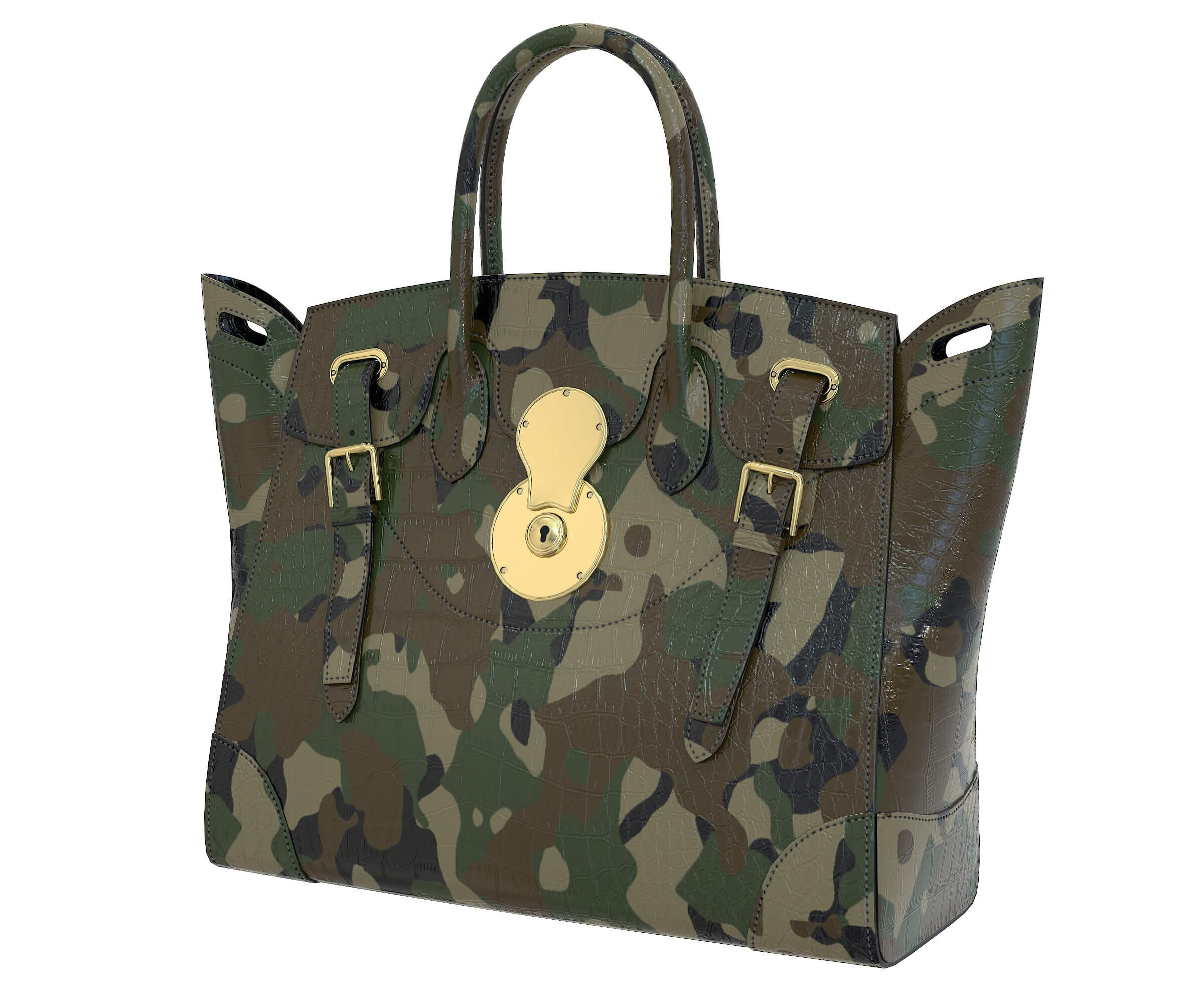 Ralph Lauren Ricky Bag Camo Crocodile - 3D Model by 3dmonk