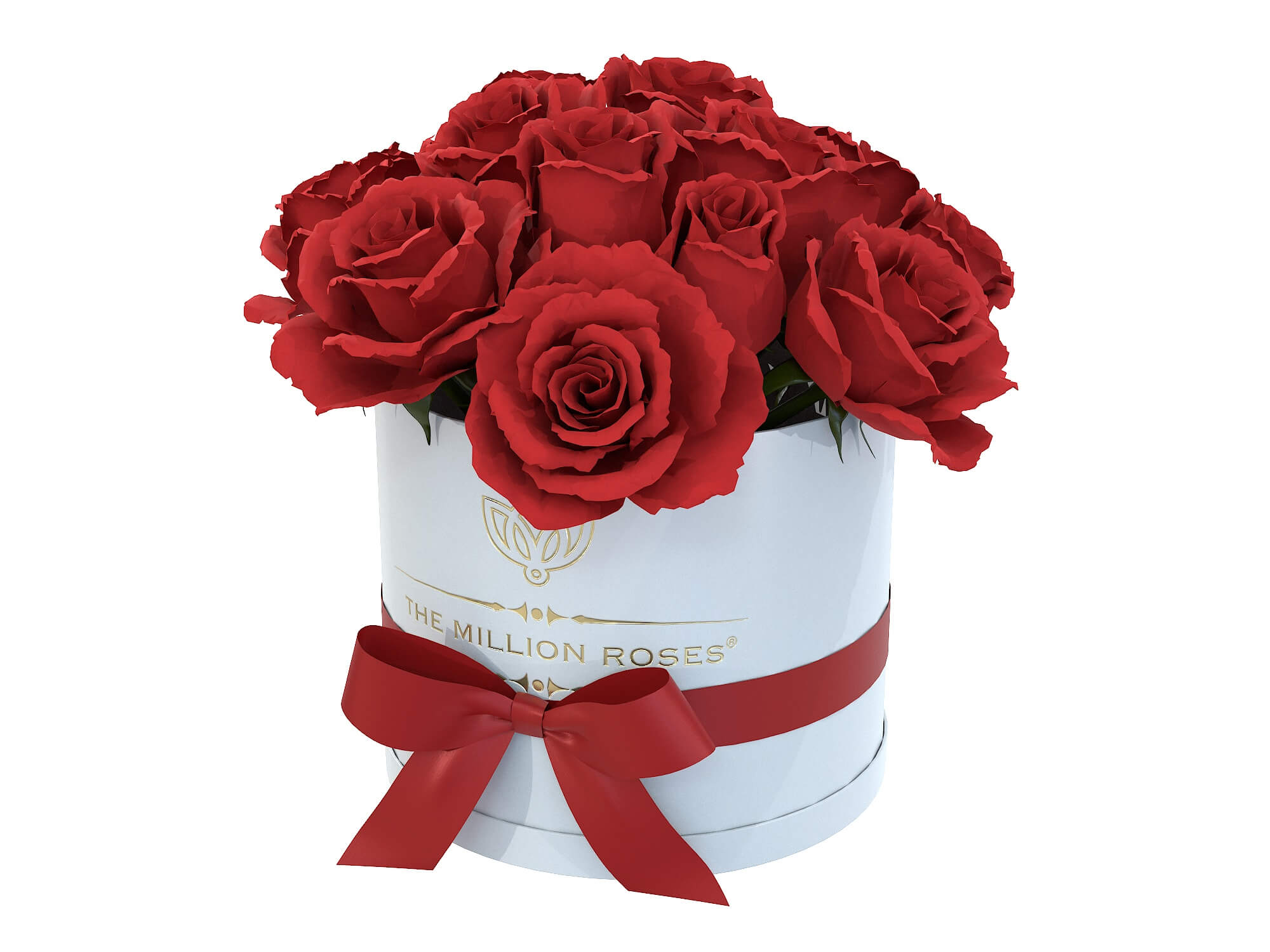 Red Rose Bouquet Box With a Bow Strip - 3D Model by 3dmonk