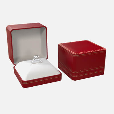 Ring With Red Box - 3D Model by 3dmonk