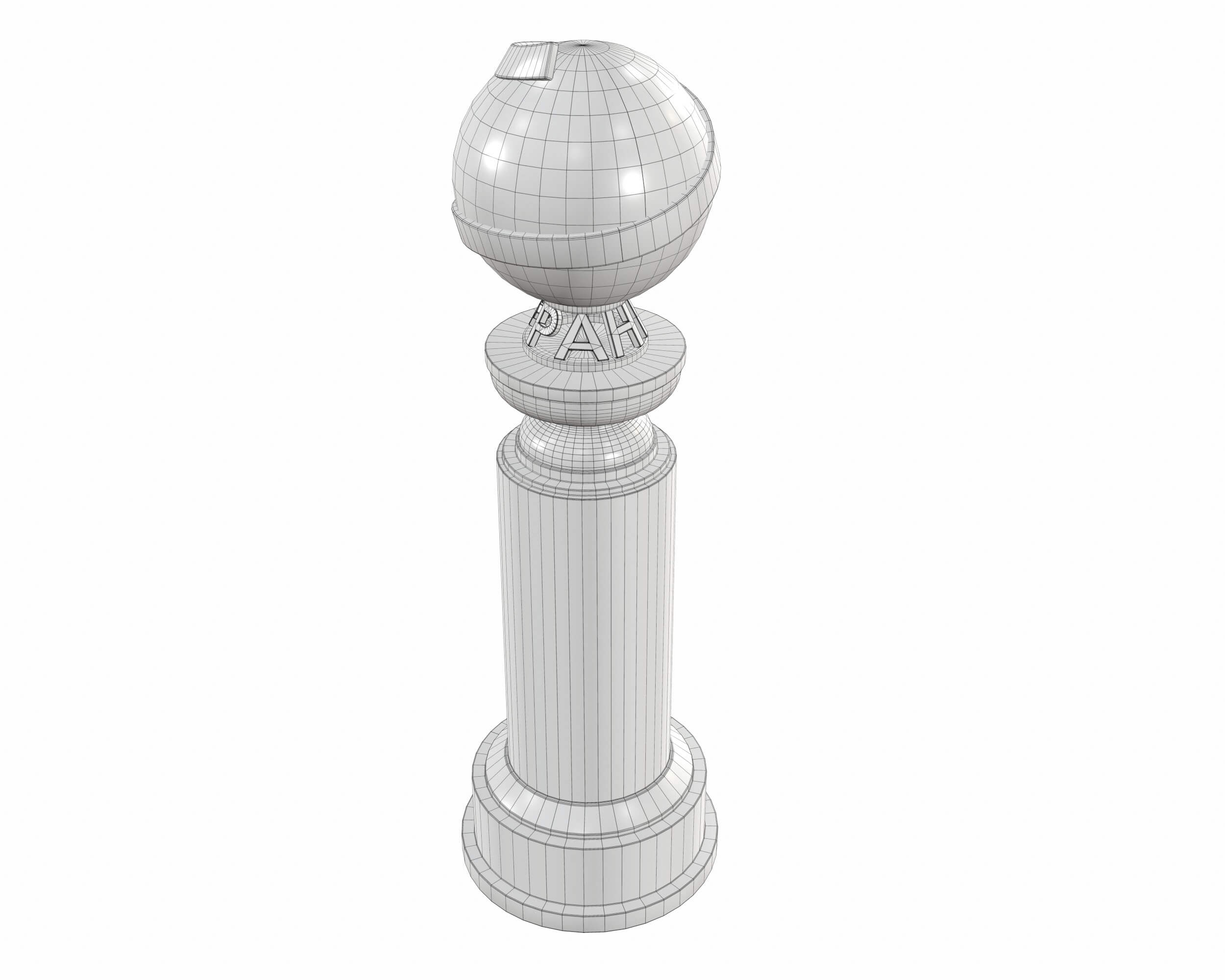 The Golden Globe Award Trophy - 3D Model by 3dmonk